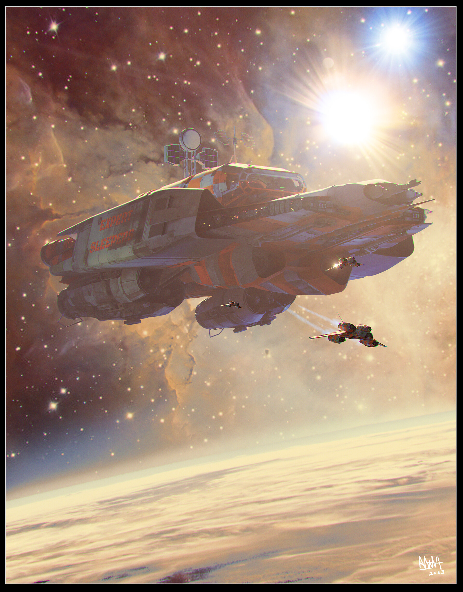 ArtStation - Spaceship illustration commission part 1