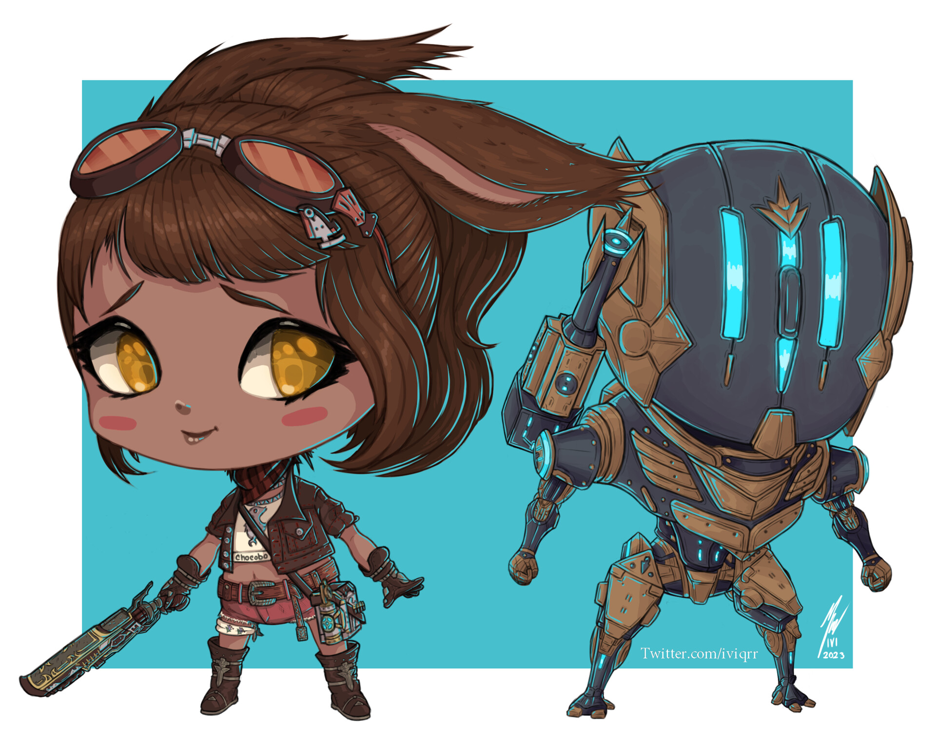 ArtStation - Chibi Ivi and Automaton Queen