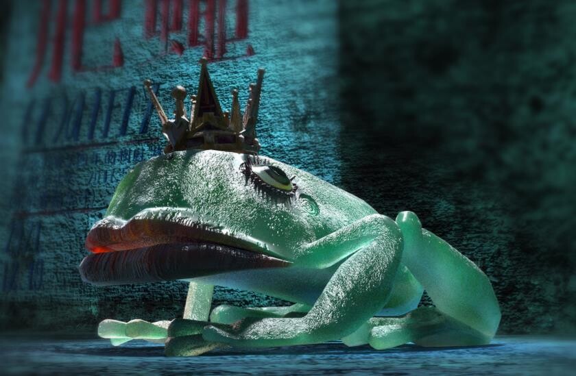 ArtStation - thick-lipped crown tree frog