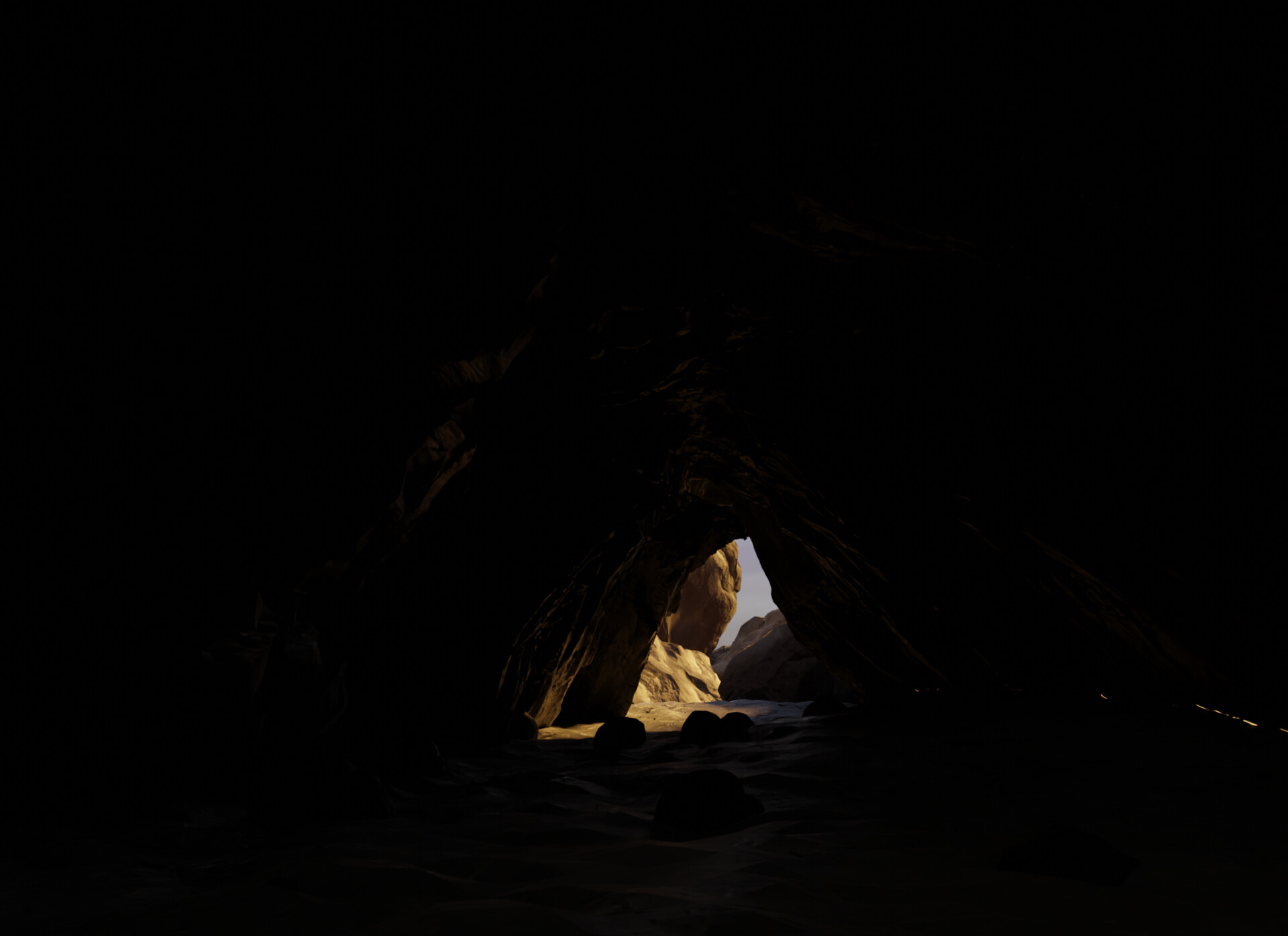 ArtStation - Desert Cave. Practice.