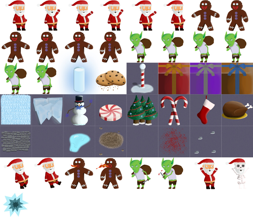 ArtStation - Spritesheet for a 2D Roguelike Project