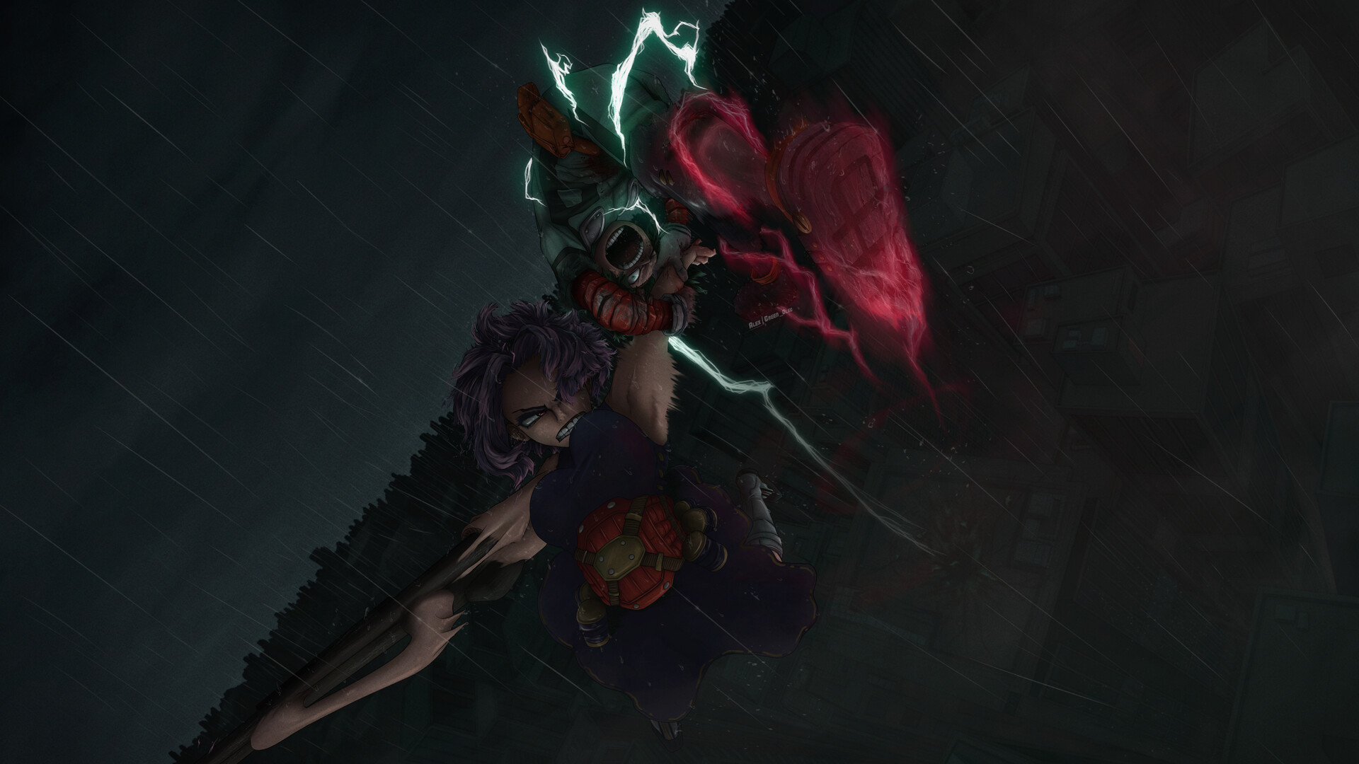 ArtStation - The Lovely Assassin: Deku Vs Lady Nagant ~chapter 314 bnha~