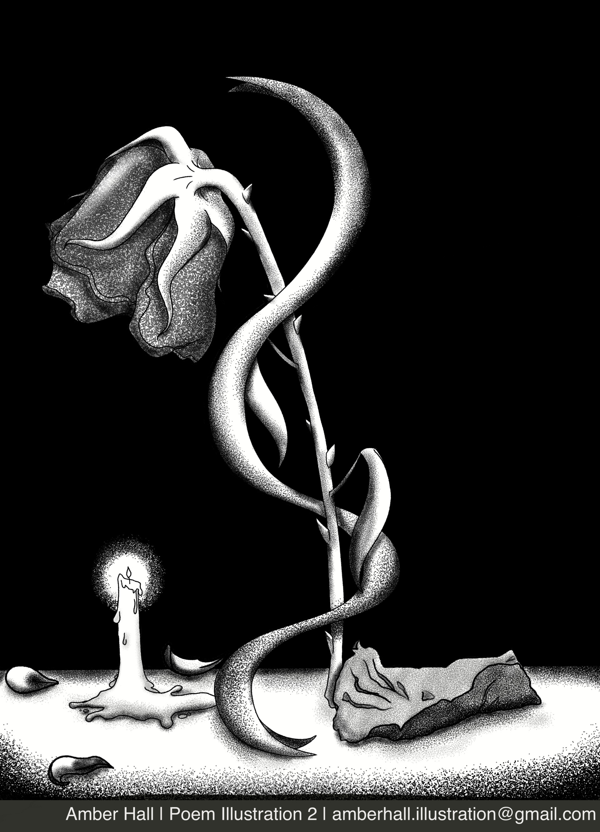 ArtStation - Poem Illustration (Black and White)