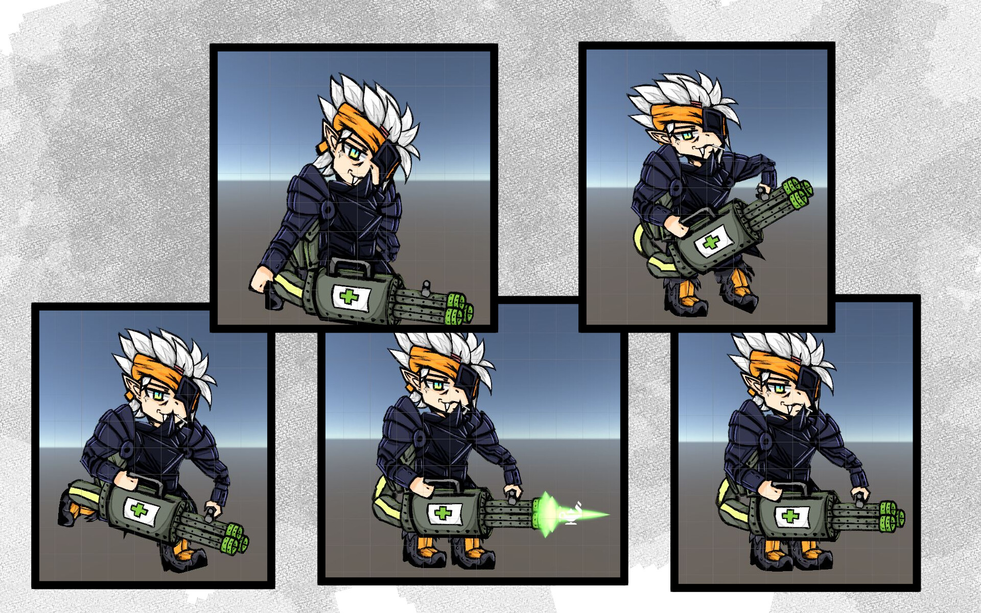 Justin Rhay Samson - Space Guts - Silver - Character Design