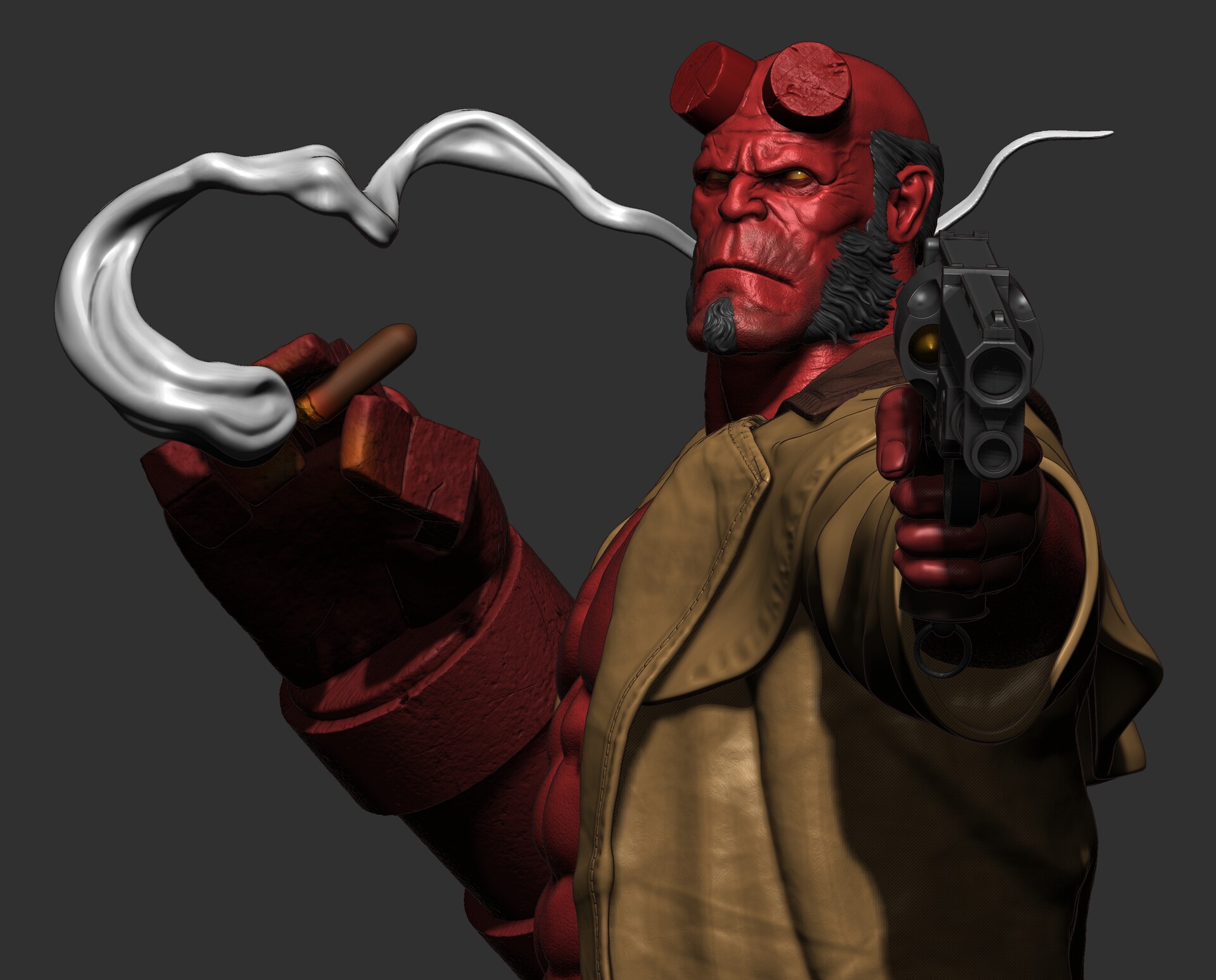 ArtStation - Hellboy wip