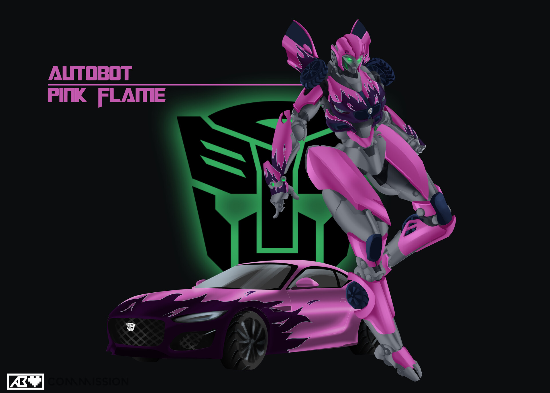 ArtStation - Transformers OC Pink Flame