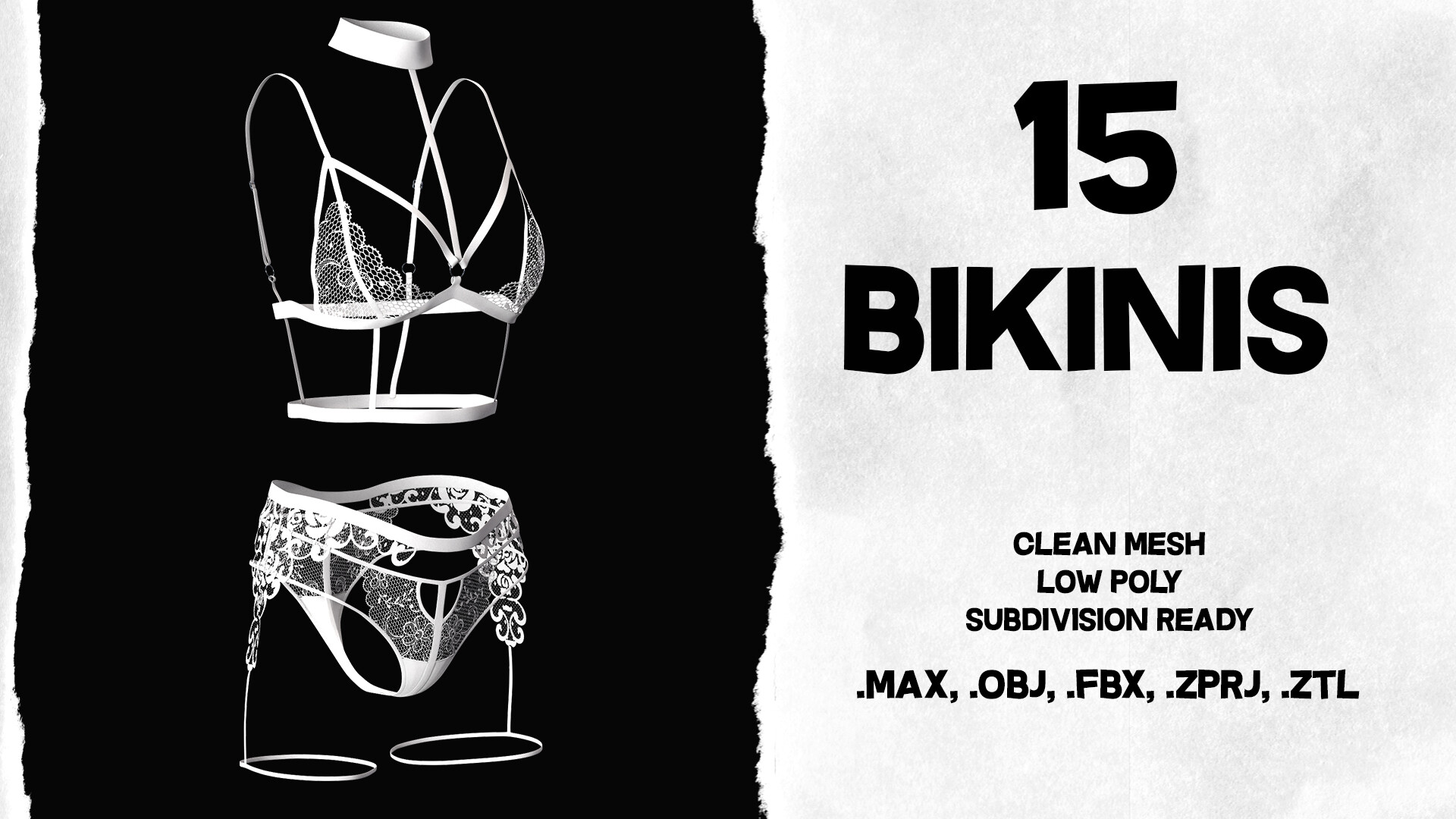 ArtStation - 15 bikinis and underwears