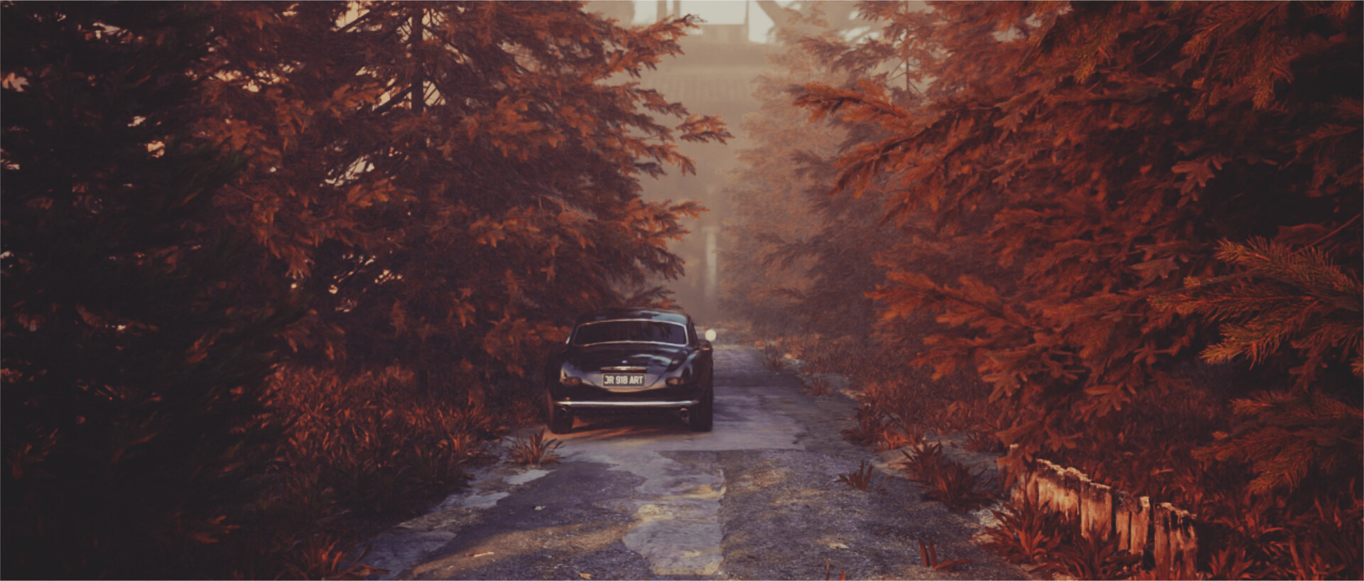 ArtStation - Car in the forest