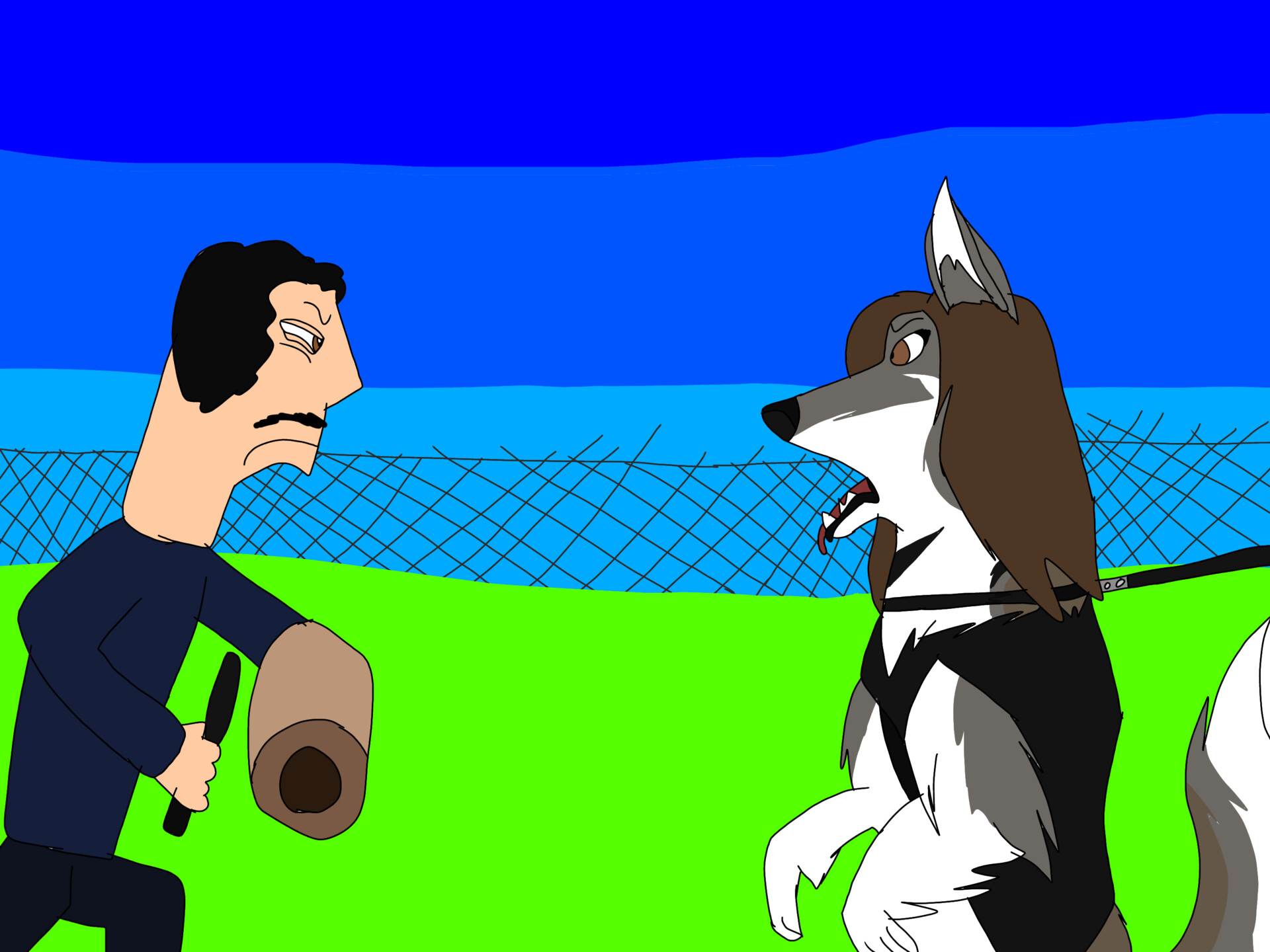 ArtStation - Willow the police wolfdog in training.