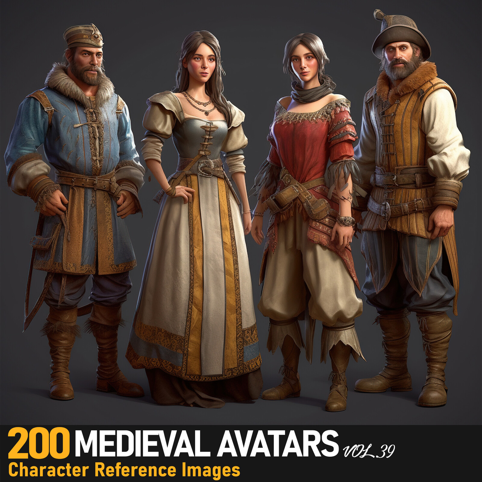 Vio_Lemurian - Collection Of Medieval Avatars VOL.39|4K Reference Images
