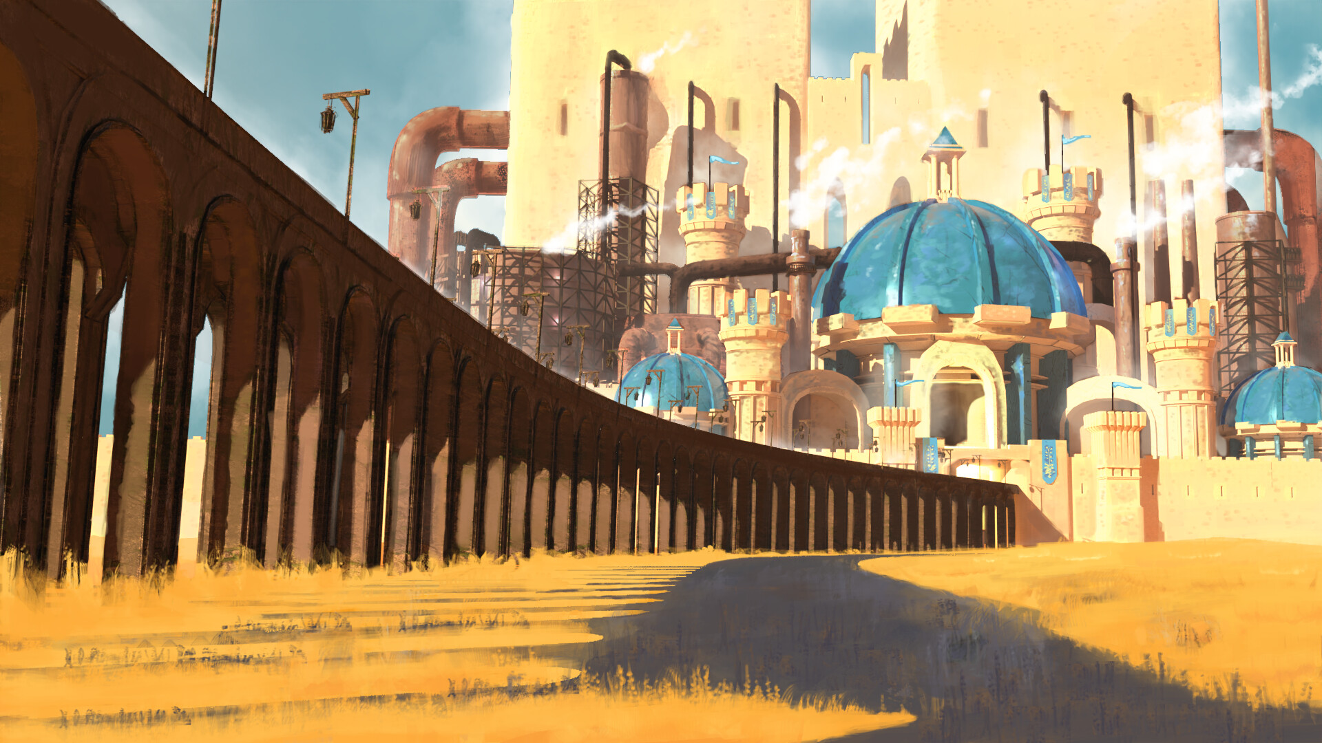 ArtStation - Castle-factory of the Yeosteroth Realm