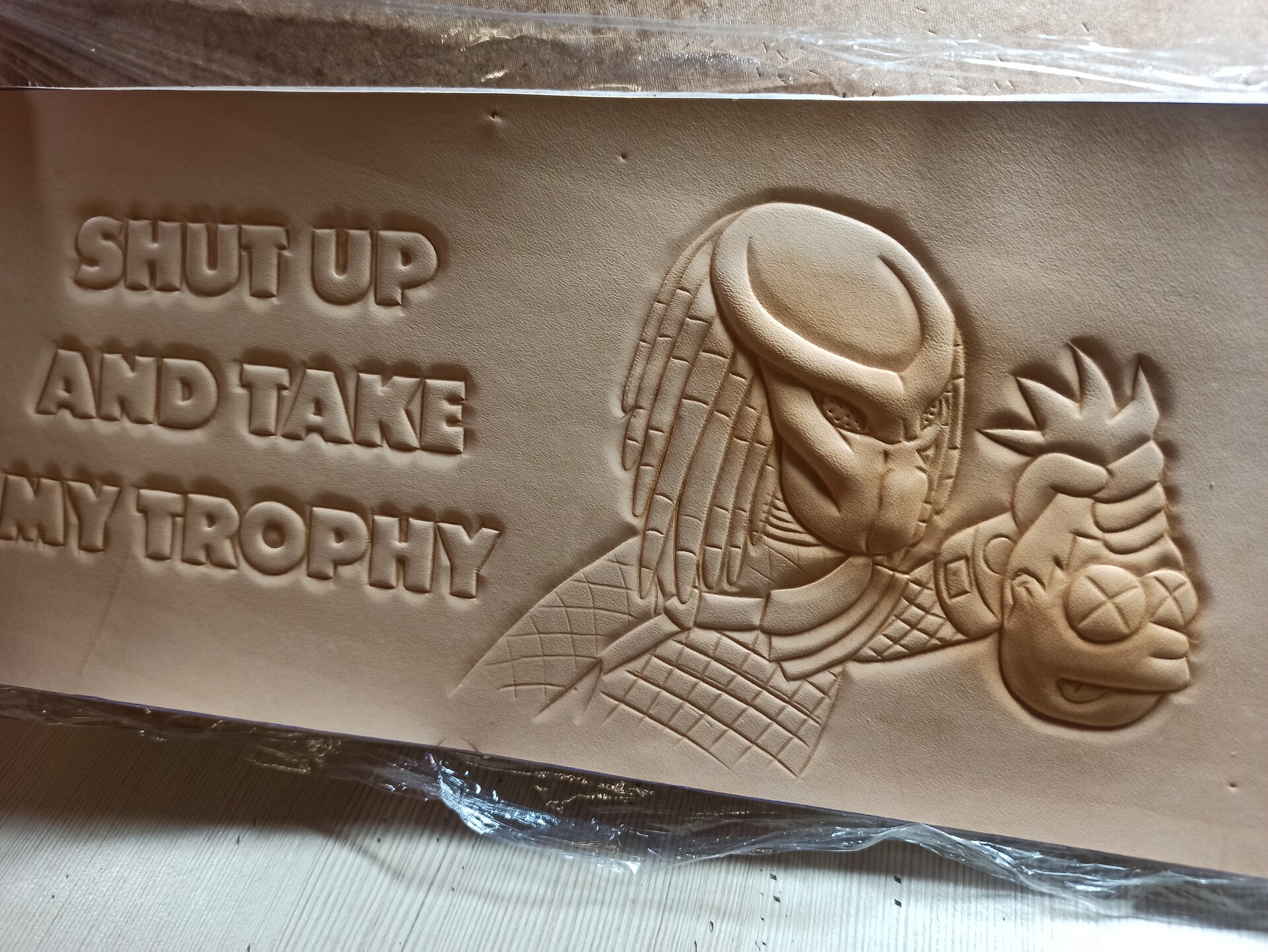 Crazy Leather Goods - Shut up and take my trophy meme wallet