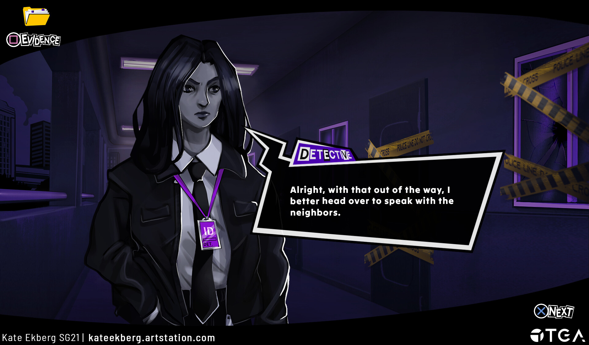 Kate Ekberg Portfolio - Detective Game UI