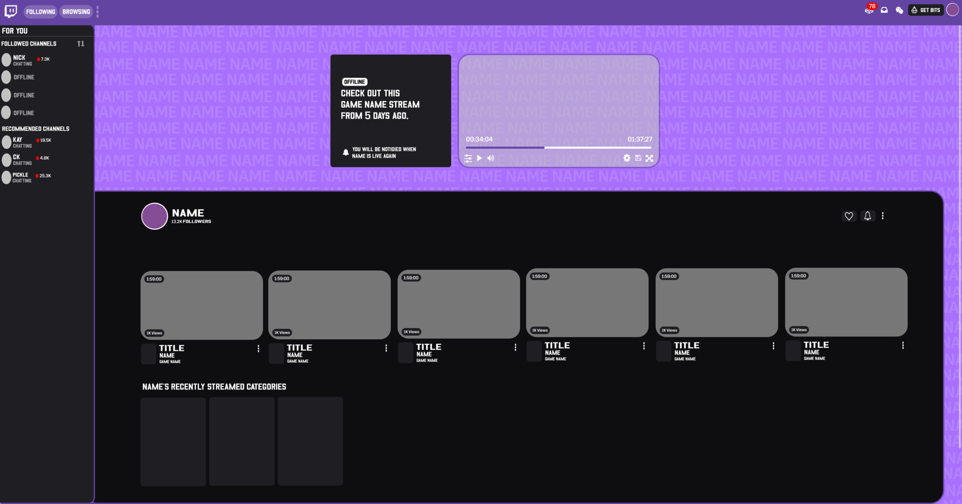 ArtStation - Twtich Redesign