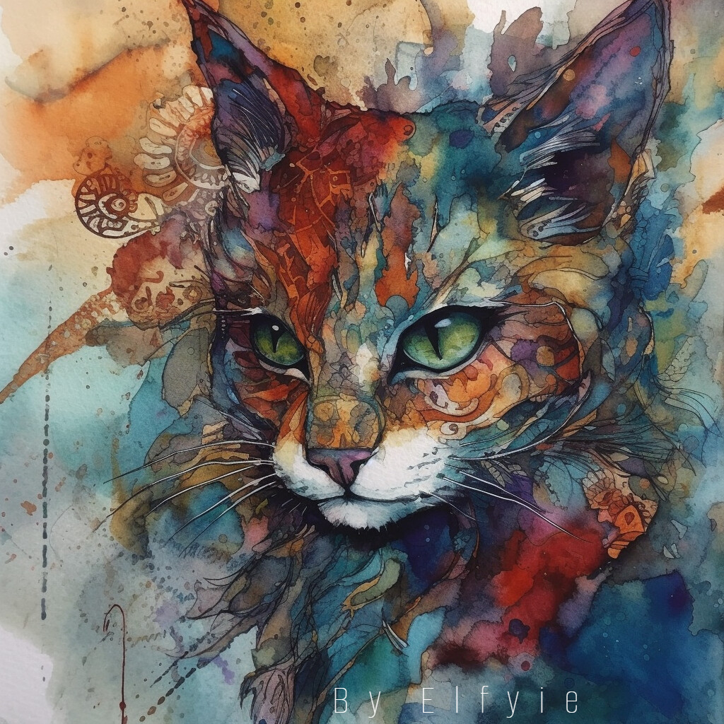 ArtStation - Cat Painting