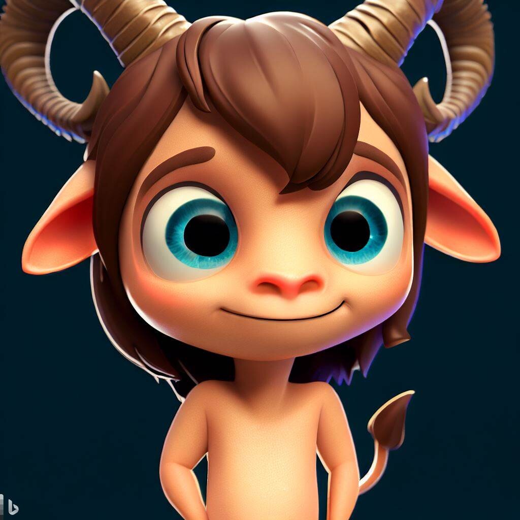 ArtStation - Cute Satyr. Cartoon 3D