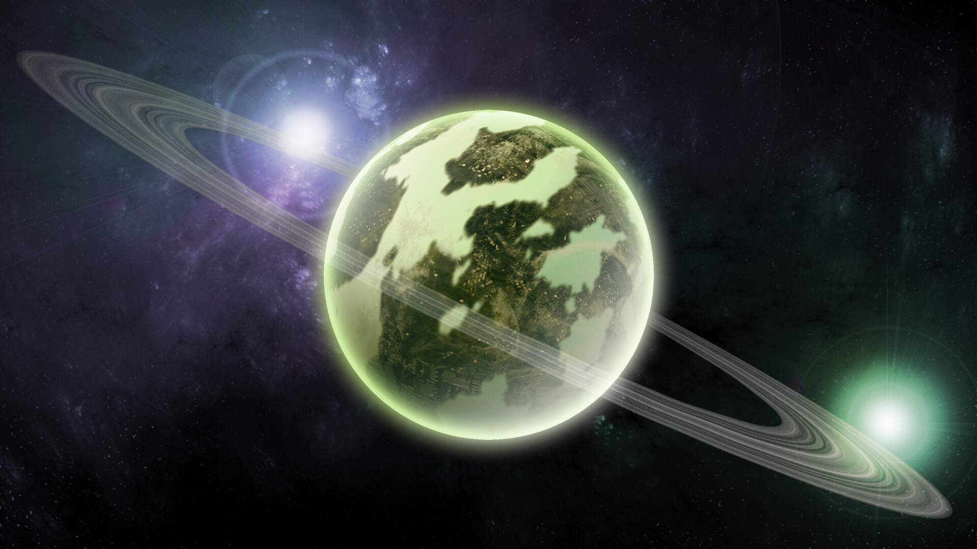 ArtStation - Trinary Star System.