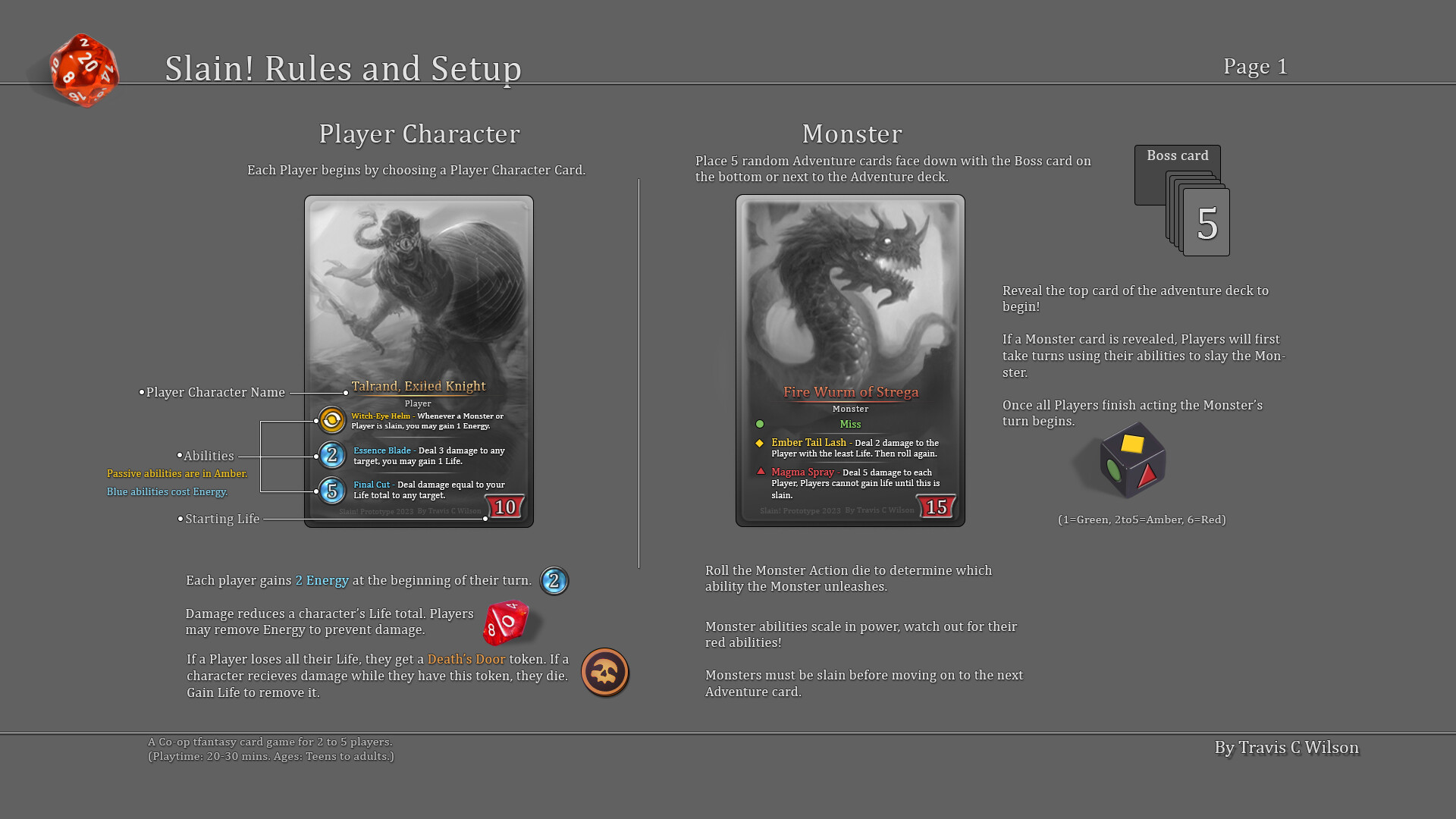 ArtStation - Slain! A fantasy co-operative card game.