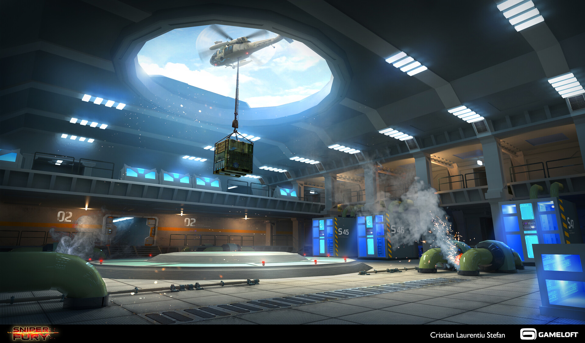 ArtStation - Sniper Fury - Interior Base