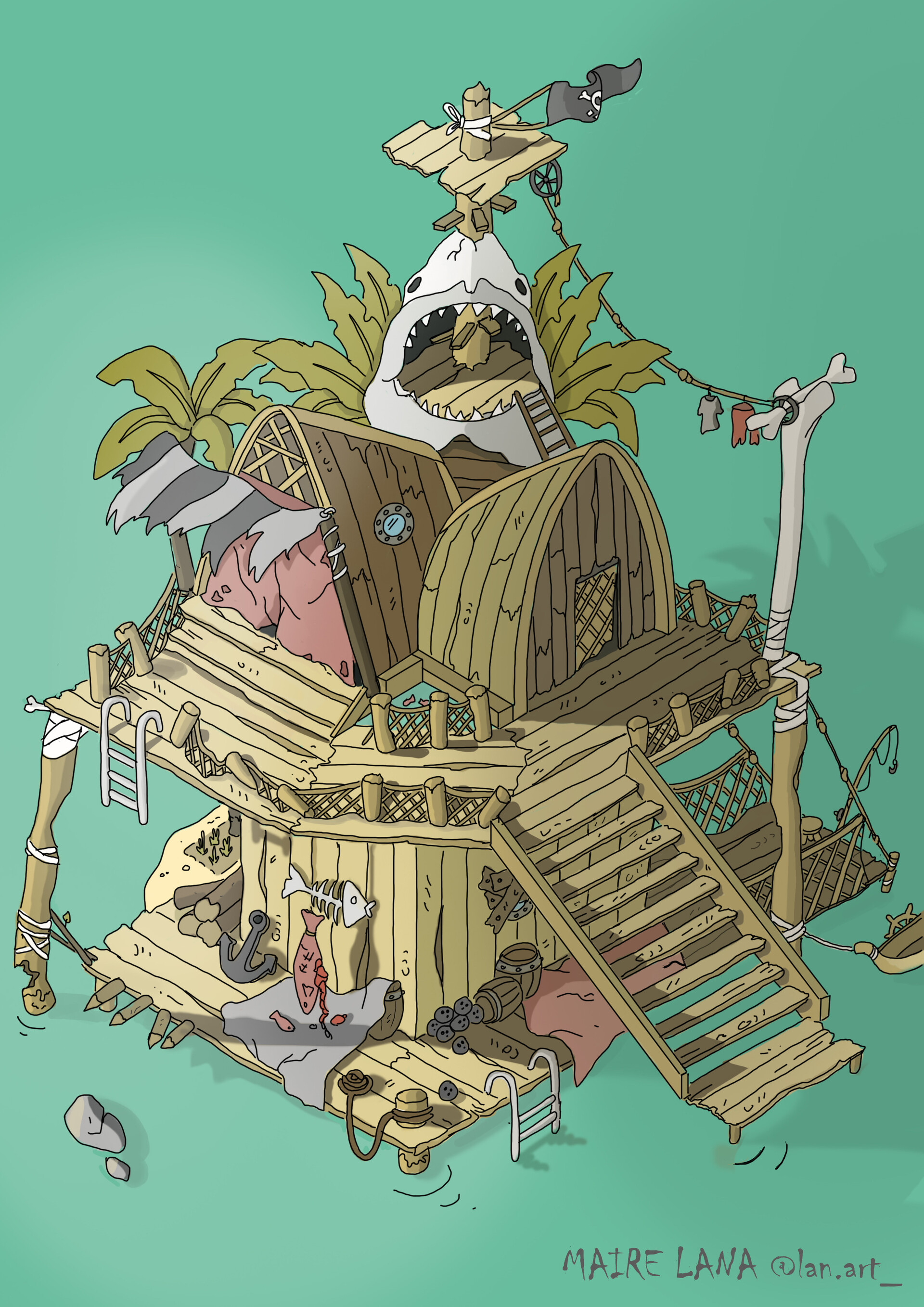 ArtStation - Pirate house
