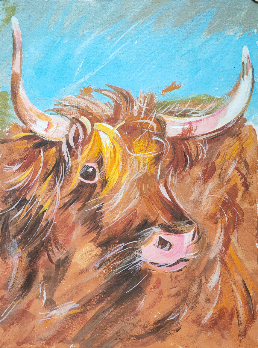 ArtStation - Bull in Acrylic