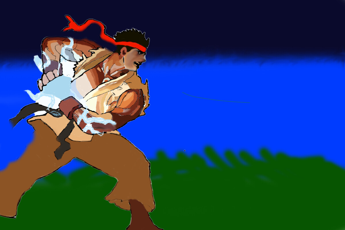 ArtStation - Ryu Drawing on photoshop