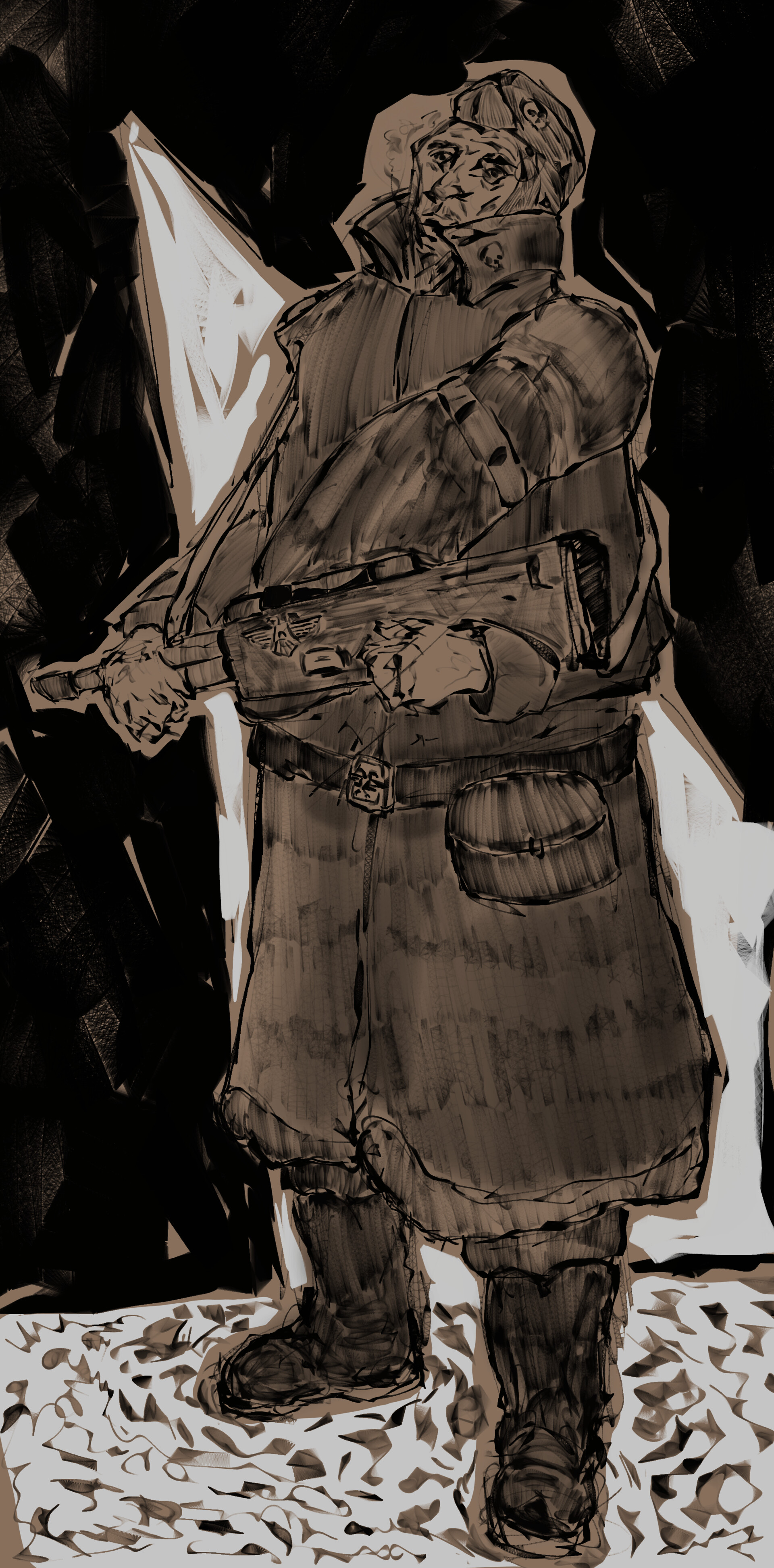 how to draw ice raven