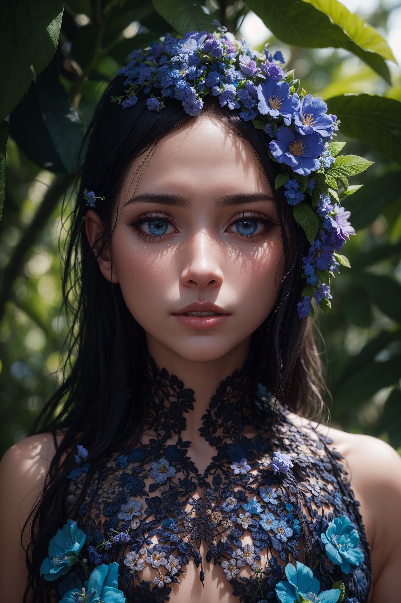 ArtStation - flowers and girl