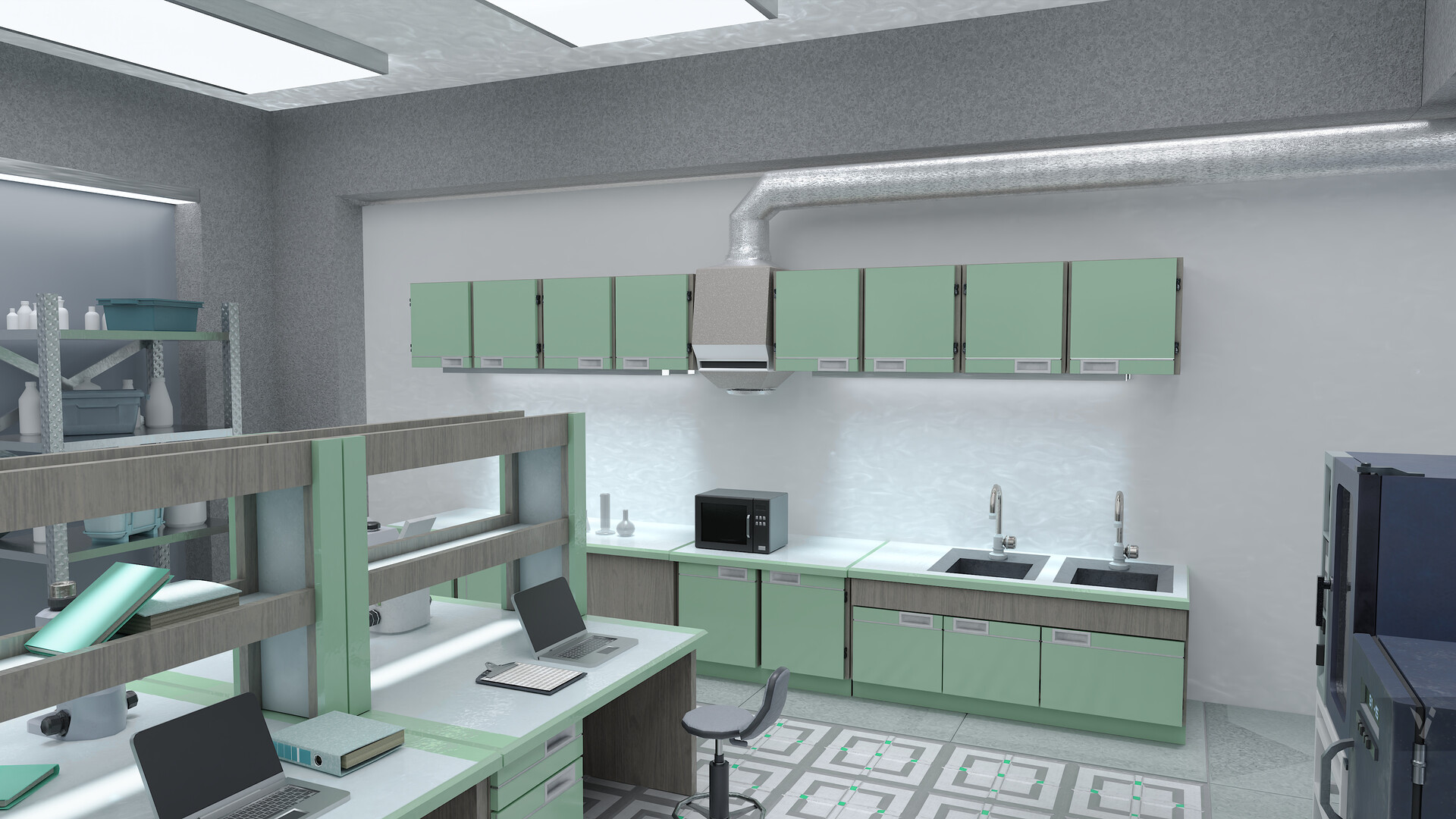 ArtStation - Science lab room interior
