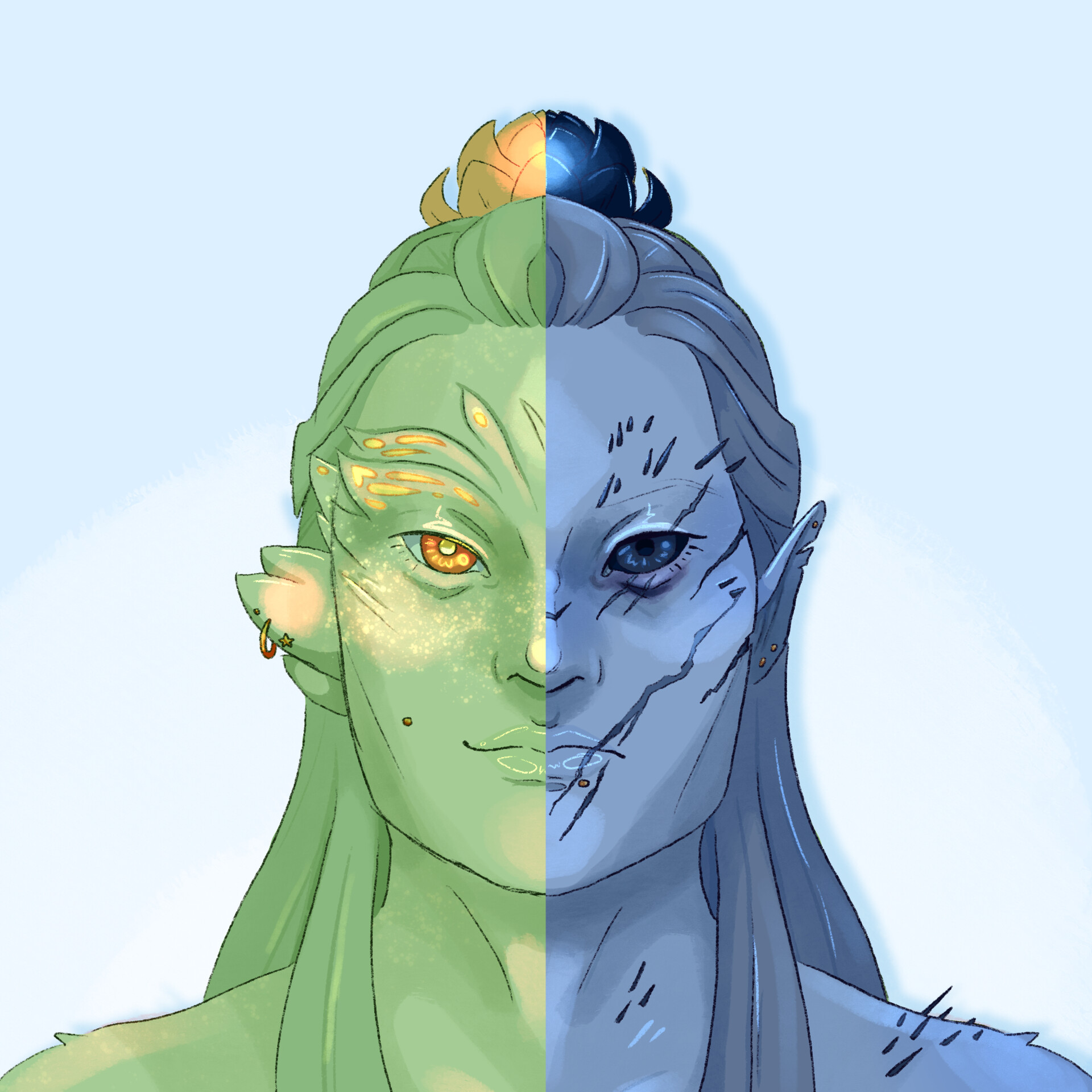 ArtStation - Sun and moon