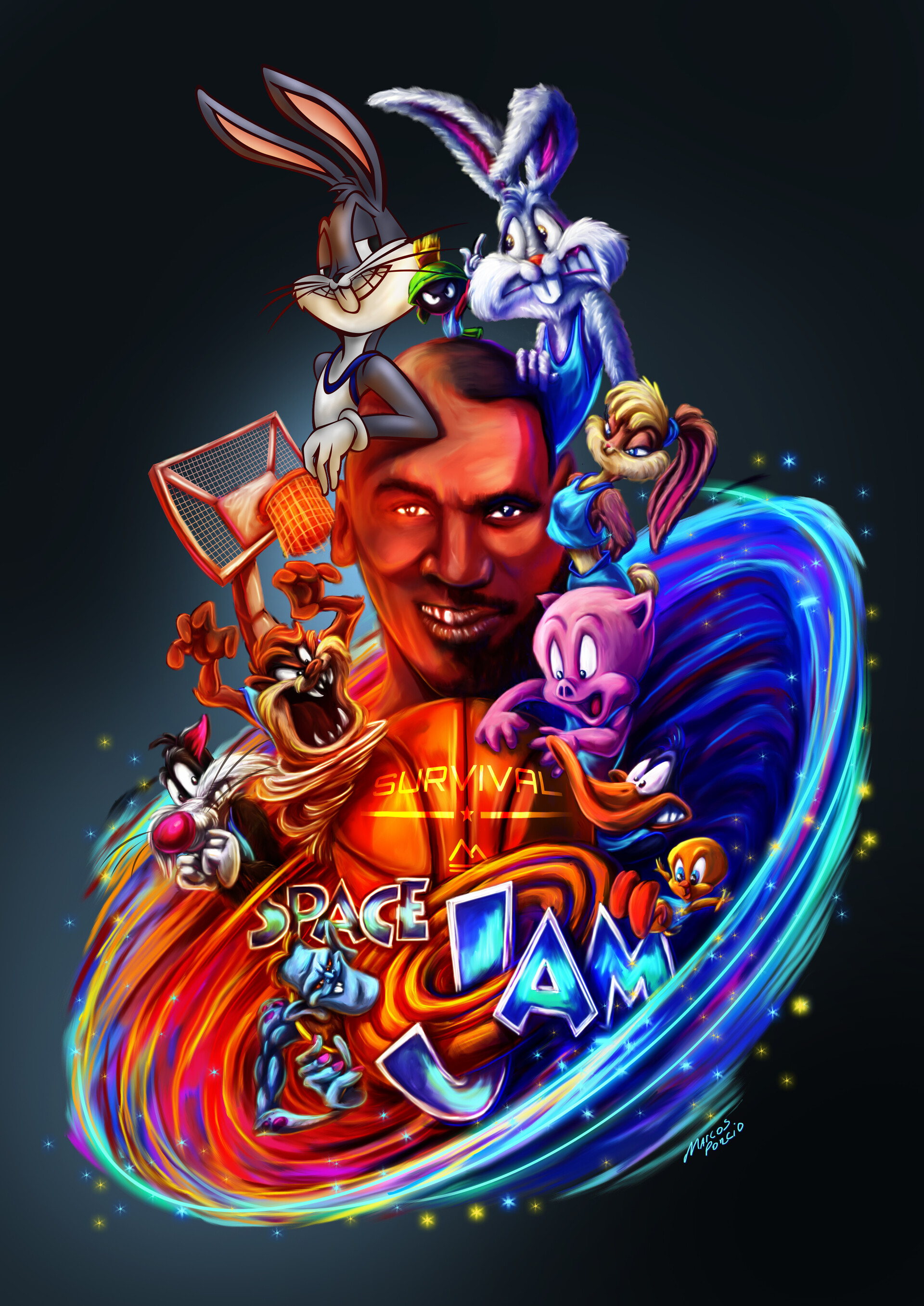 ArtStation - T-shirt Print - Space Jam