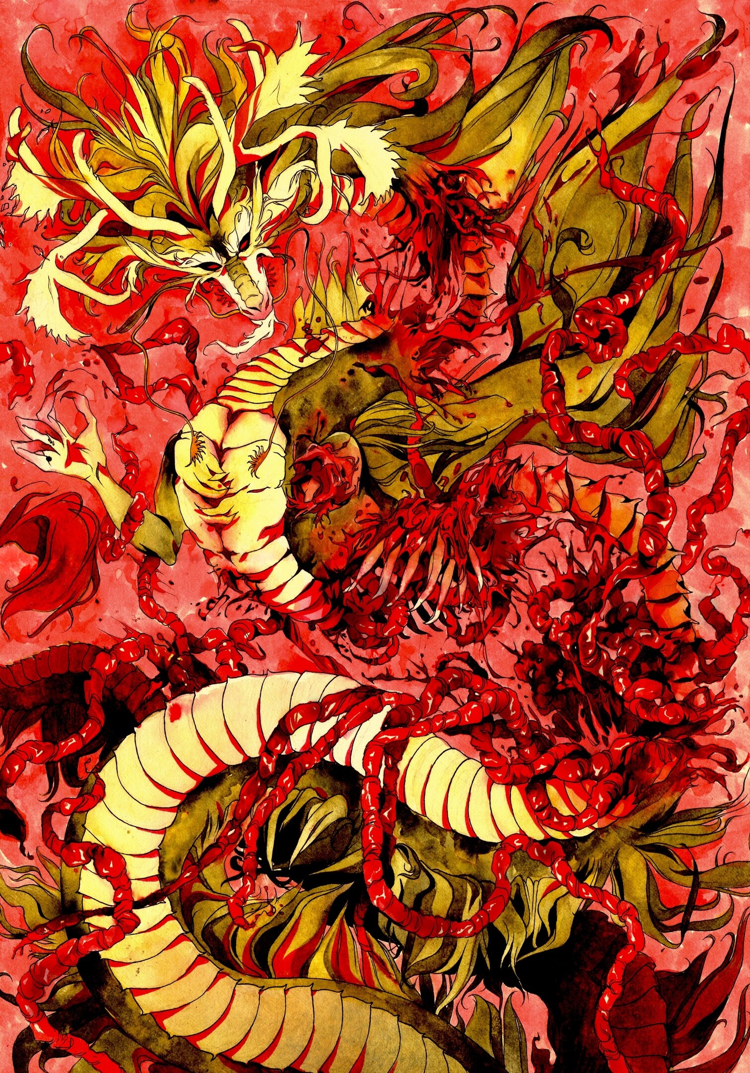 ArtStation - DRAGON AND FLESH