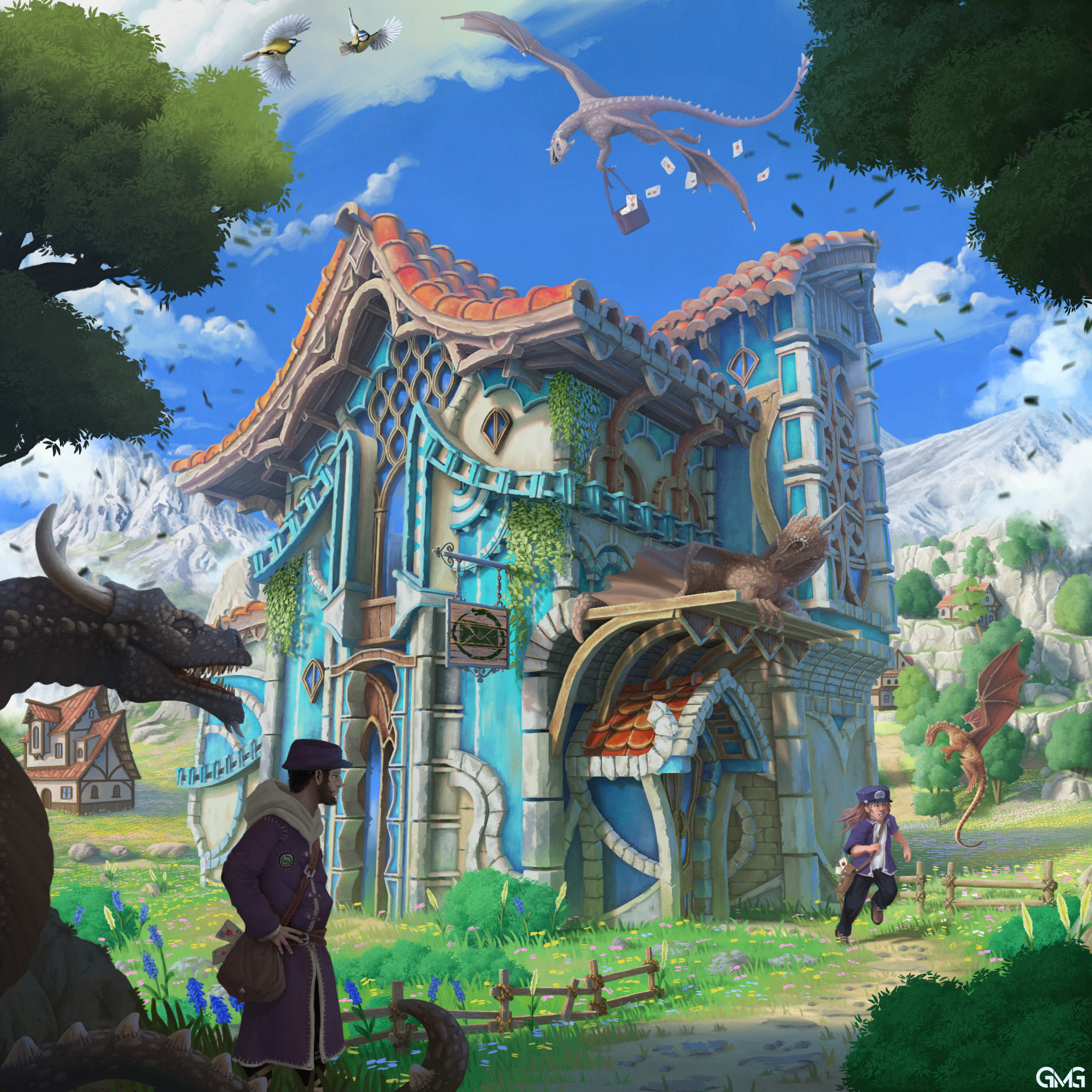 Dragon Post Office by Guillermo Martínez : r/ImaginaryDwellings