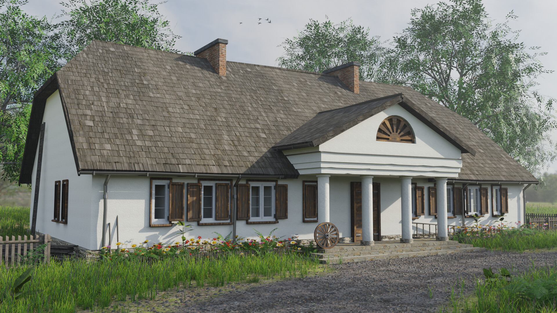 ArtStation - Typical Polish manor house c.a. 1800r.