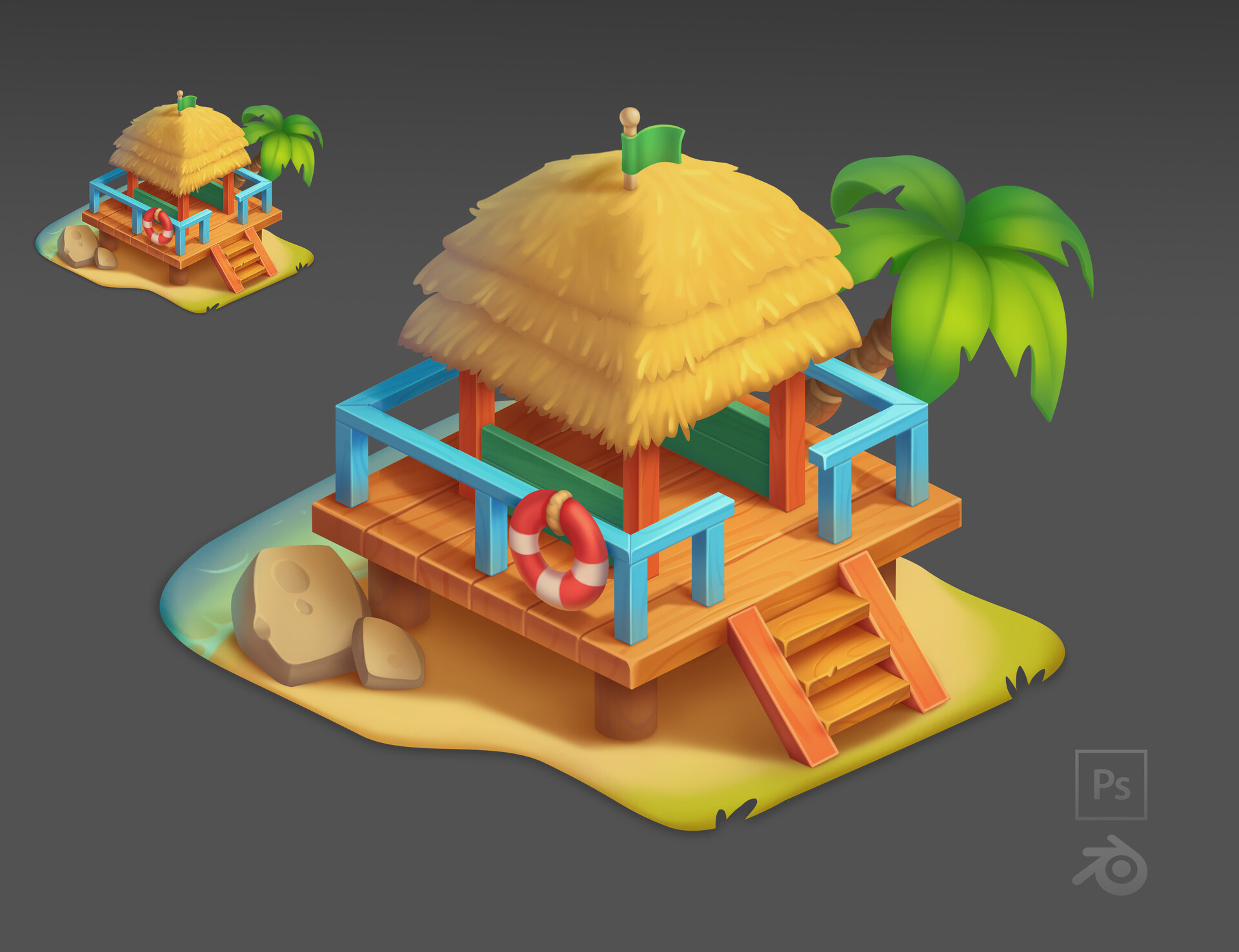 ArtStation - The lifeguard tower