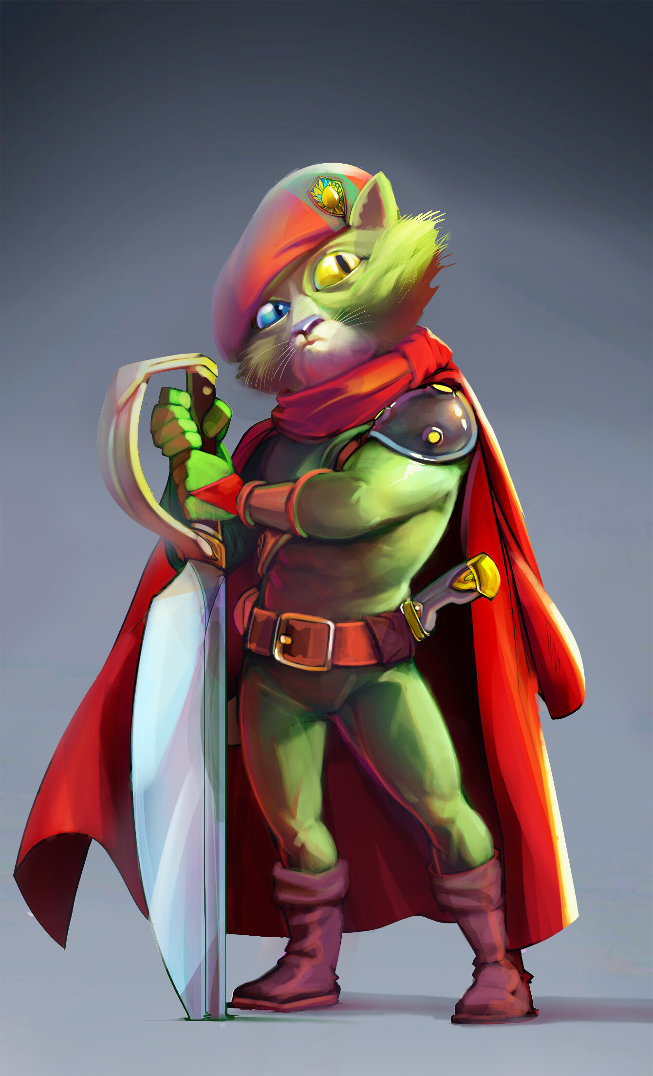 ArtStation - Cuban cat Warrior