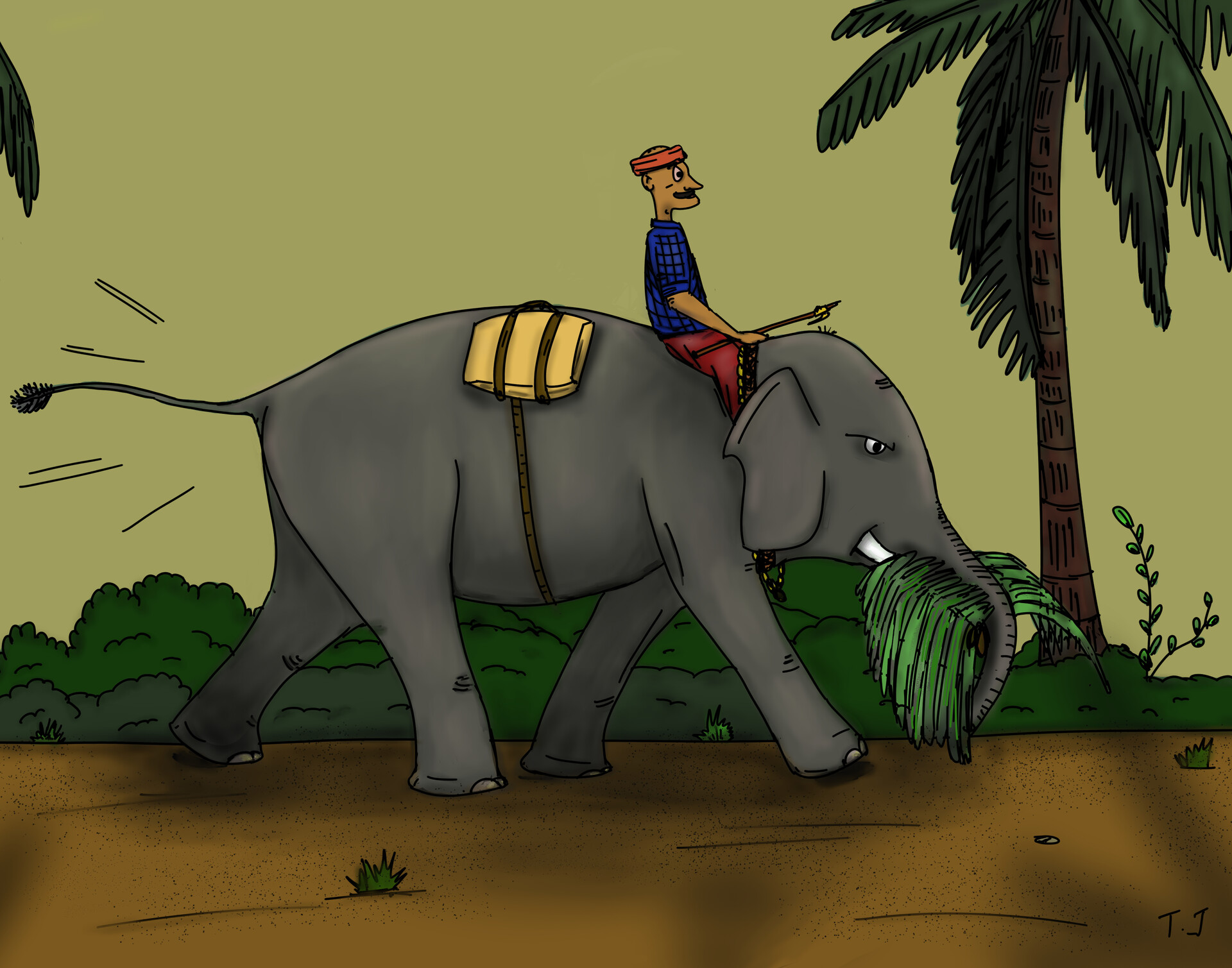 ArtStation - ELEPHANT AND THE MAHOUT