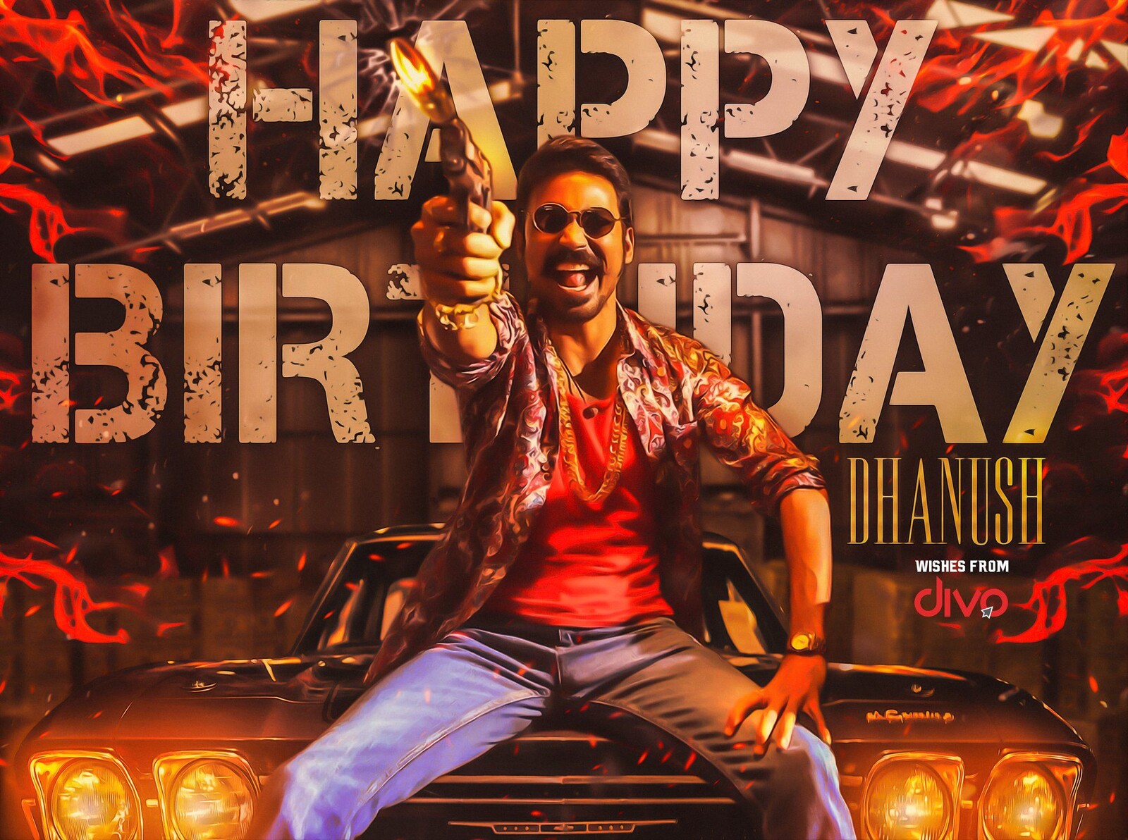 Arun Selvakumar - Dhanush Birthday Poster