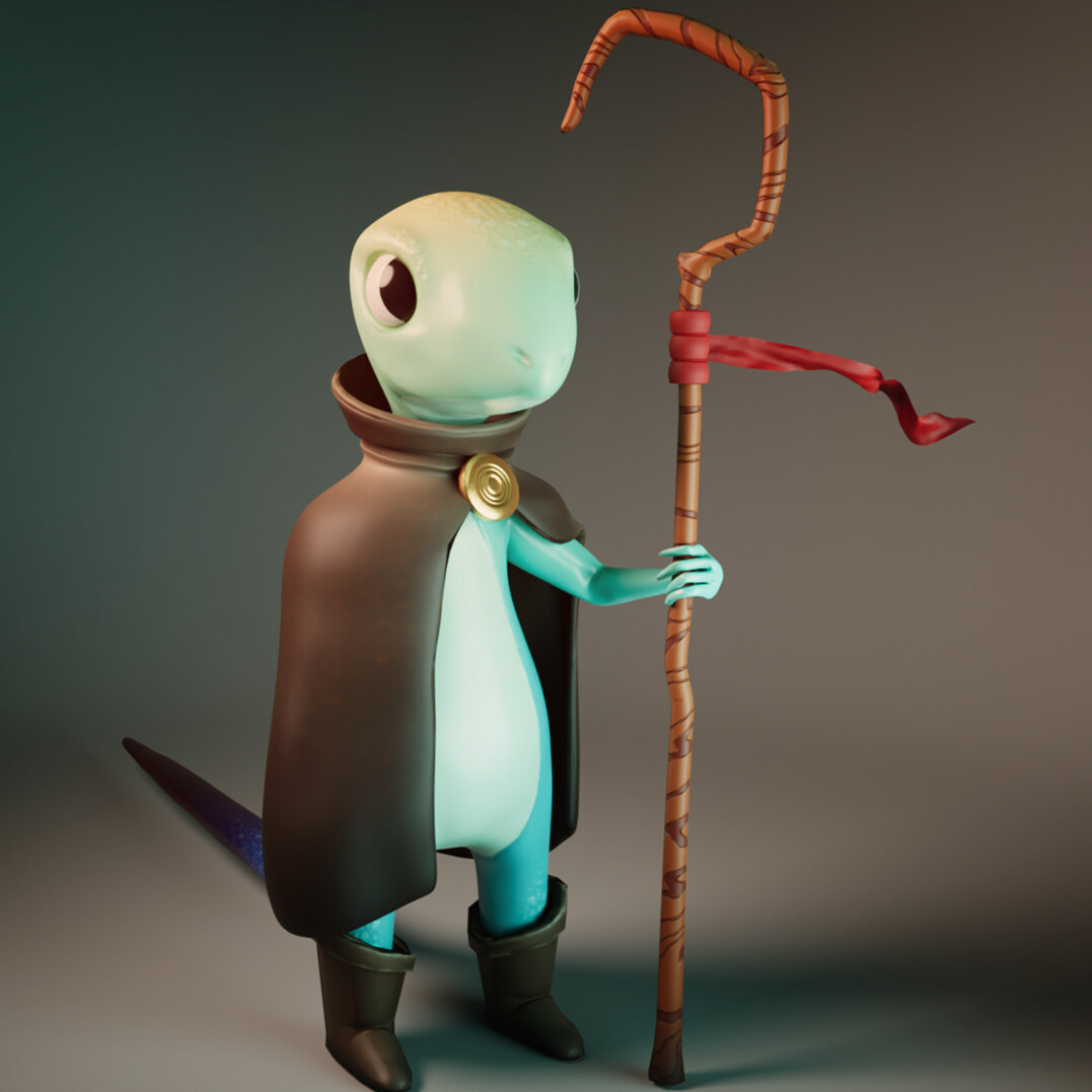 ArtStation - Little Lizard [Rigged]