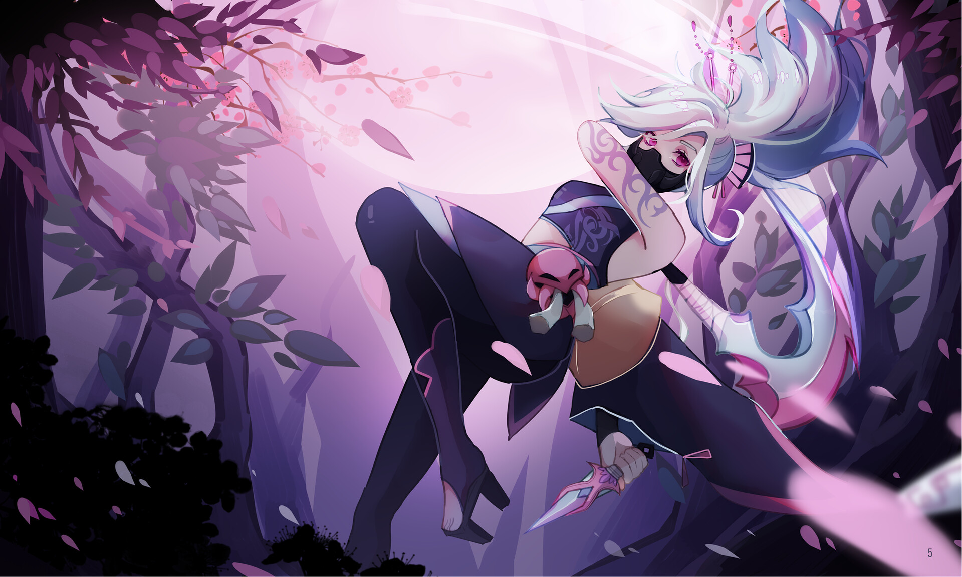ArtStation - Spirit Blossom Akali Skin Concept