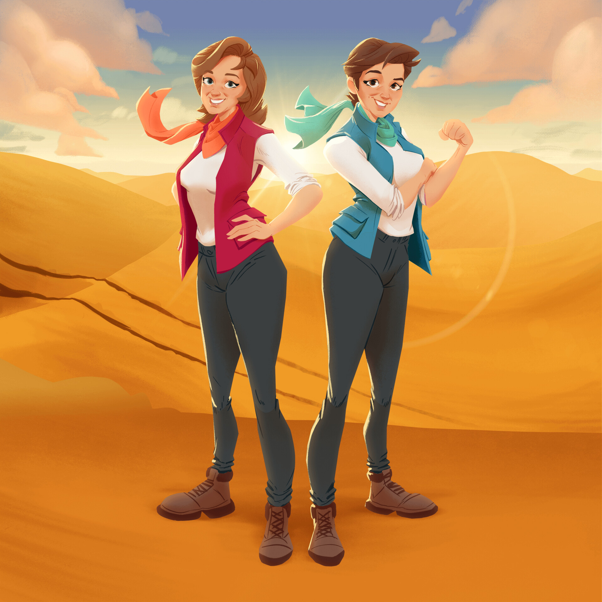 ArtStation - Rebel Sisters - Portrait