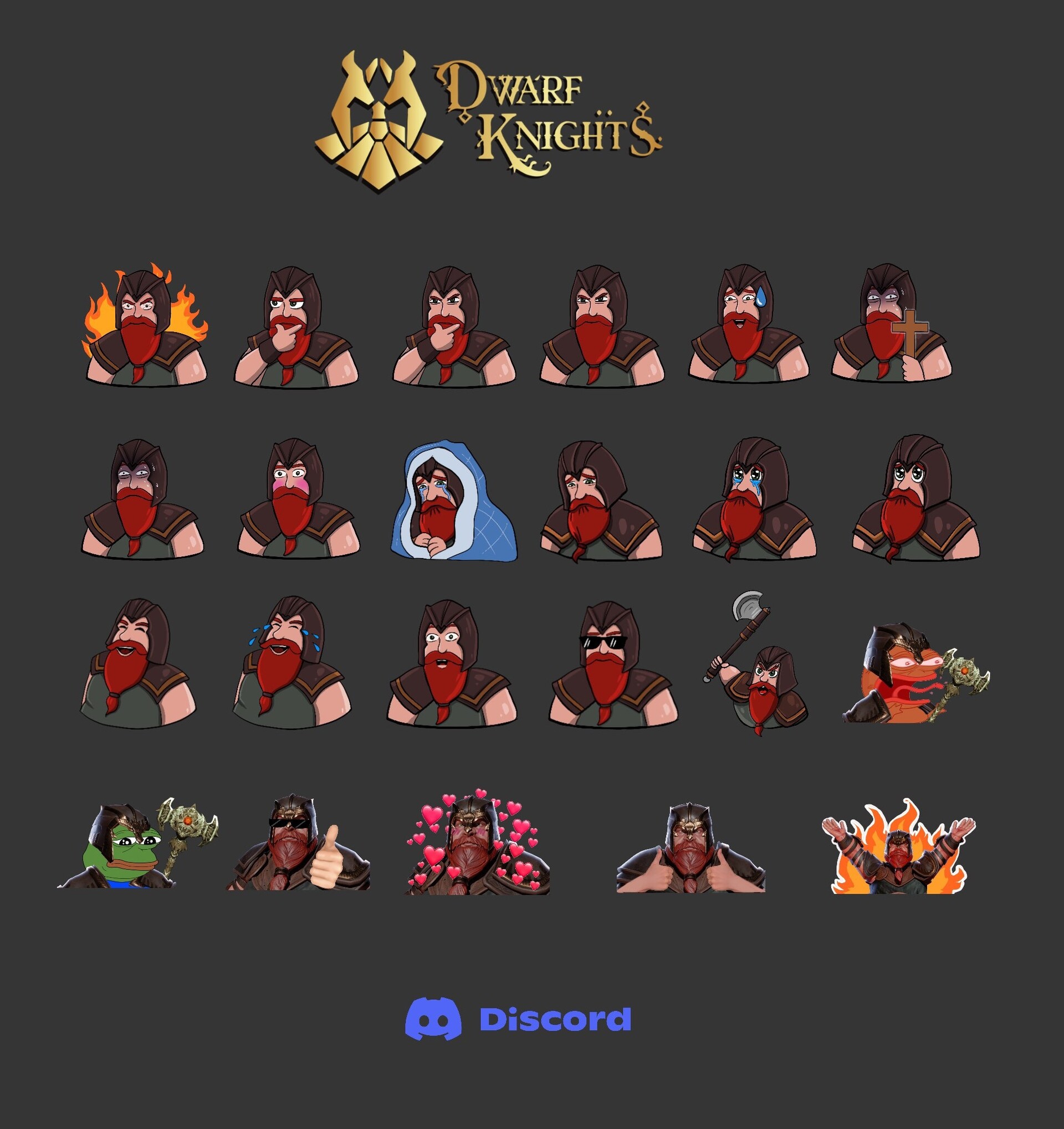 ArtStation - Dwarf Knights Emoji Design