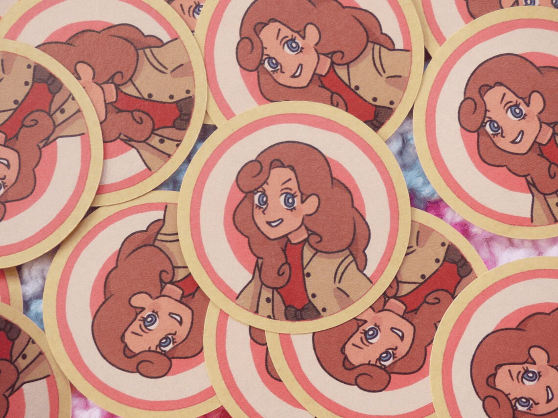 Crabeetle - Professor layton - Sticker sheet design