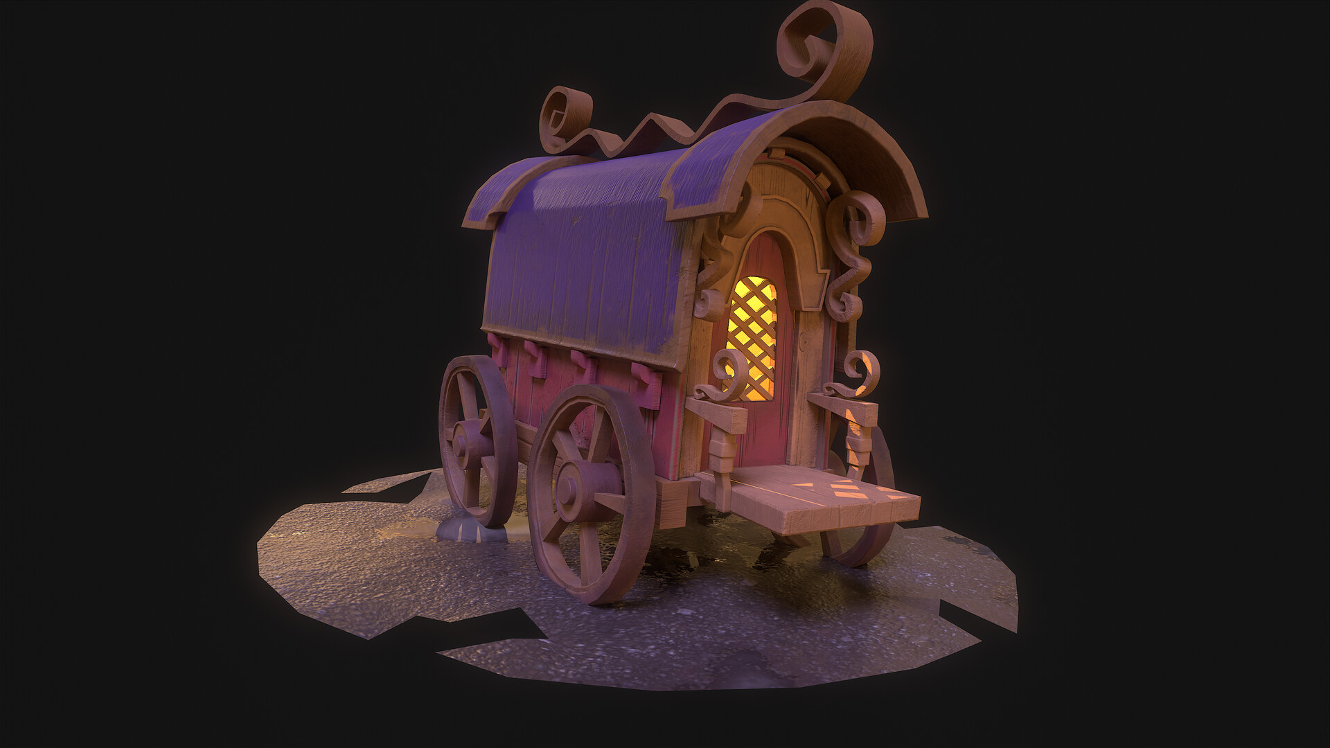ArtStation - Wooden Wagon / Cart