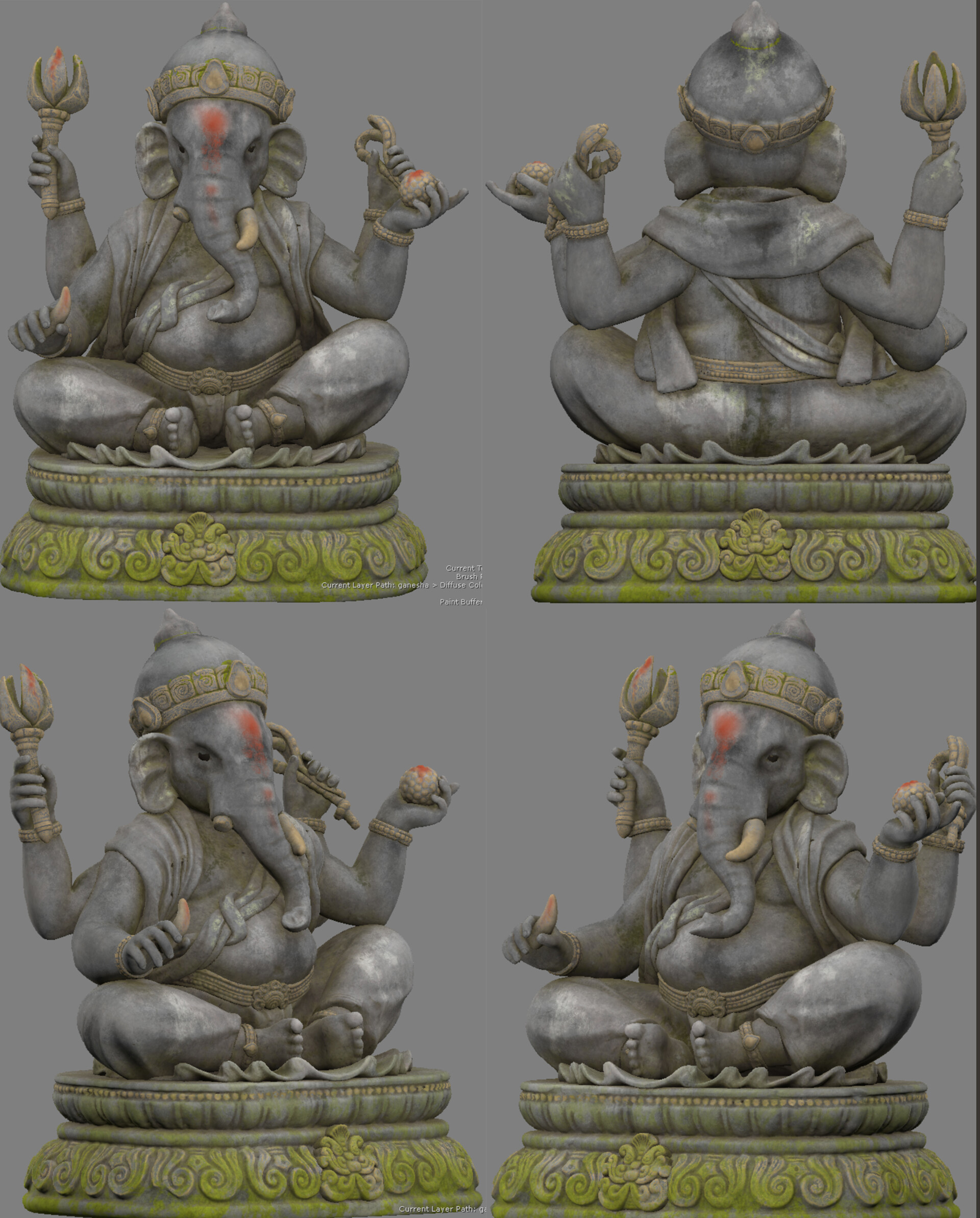 ArtStation - Texturing Ganesha