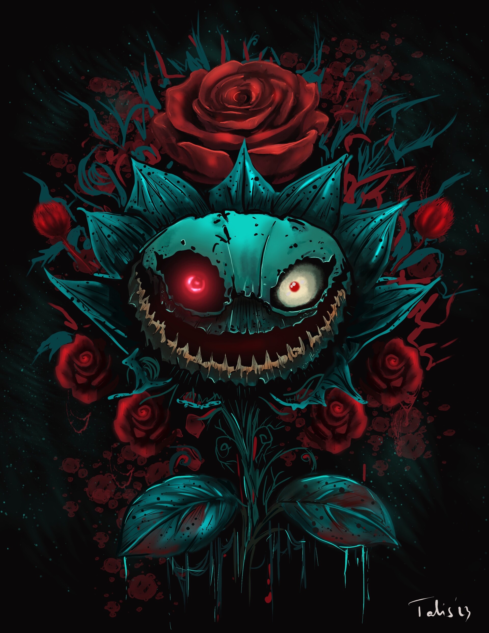 ArtStation - Evil flower from Alice in Wonderland