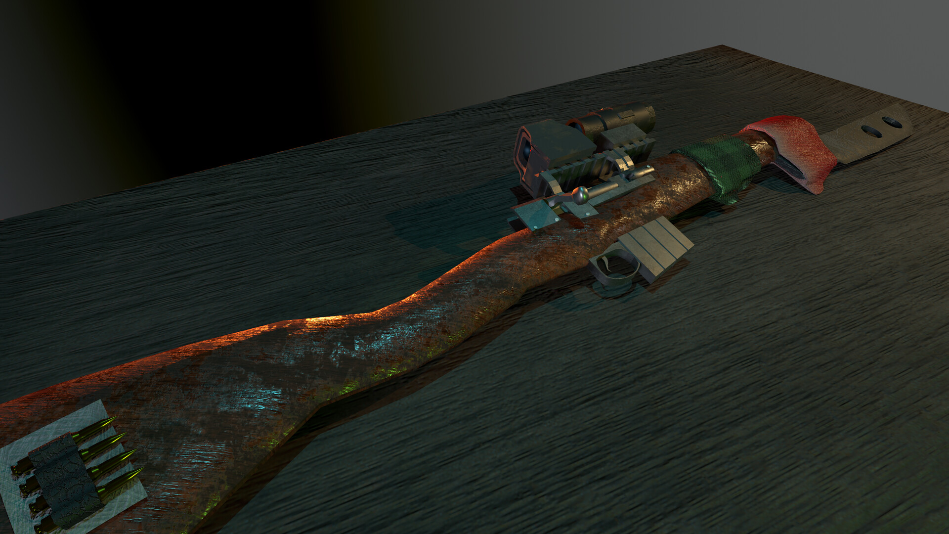 ArtStation - Post-Apocalyptic Rifle 3d Model