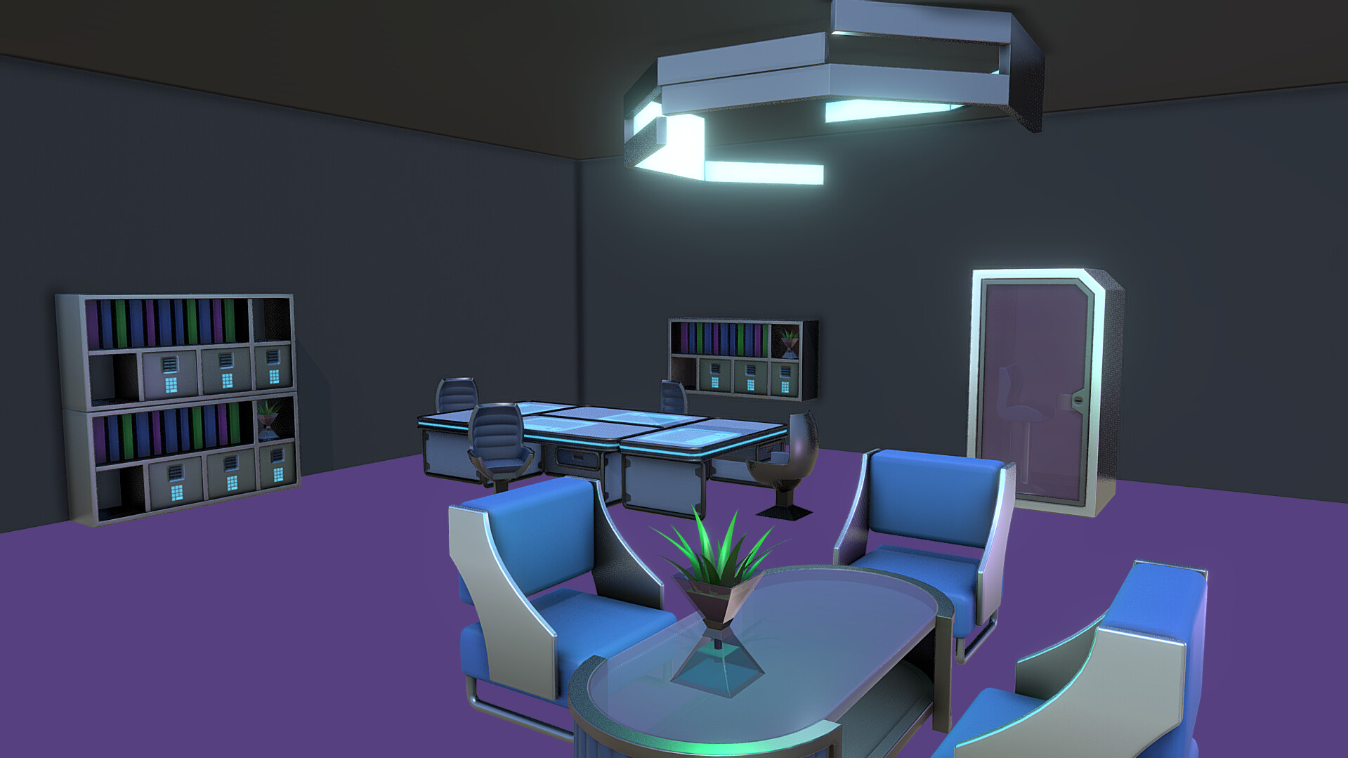 ArtStation - Optimized Asset Pack: Futuristic Workspace