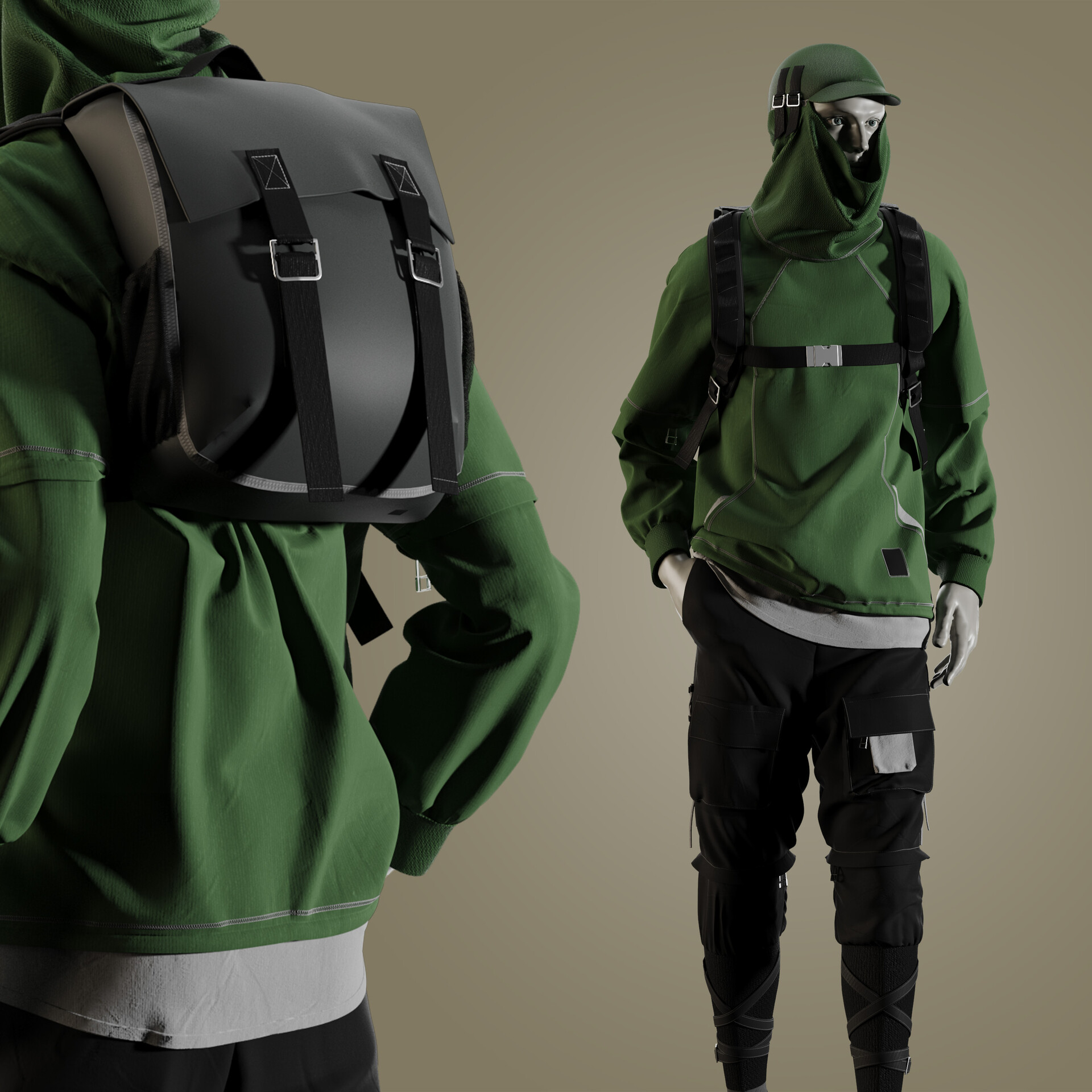 ArtStation - Men's Street Wear / Gang Style