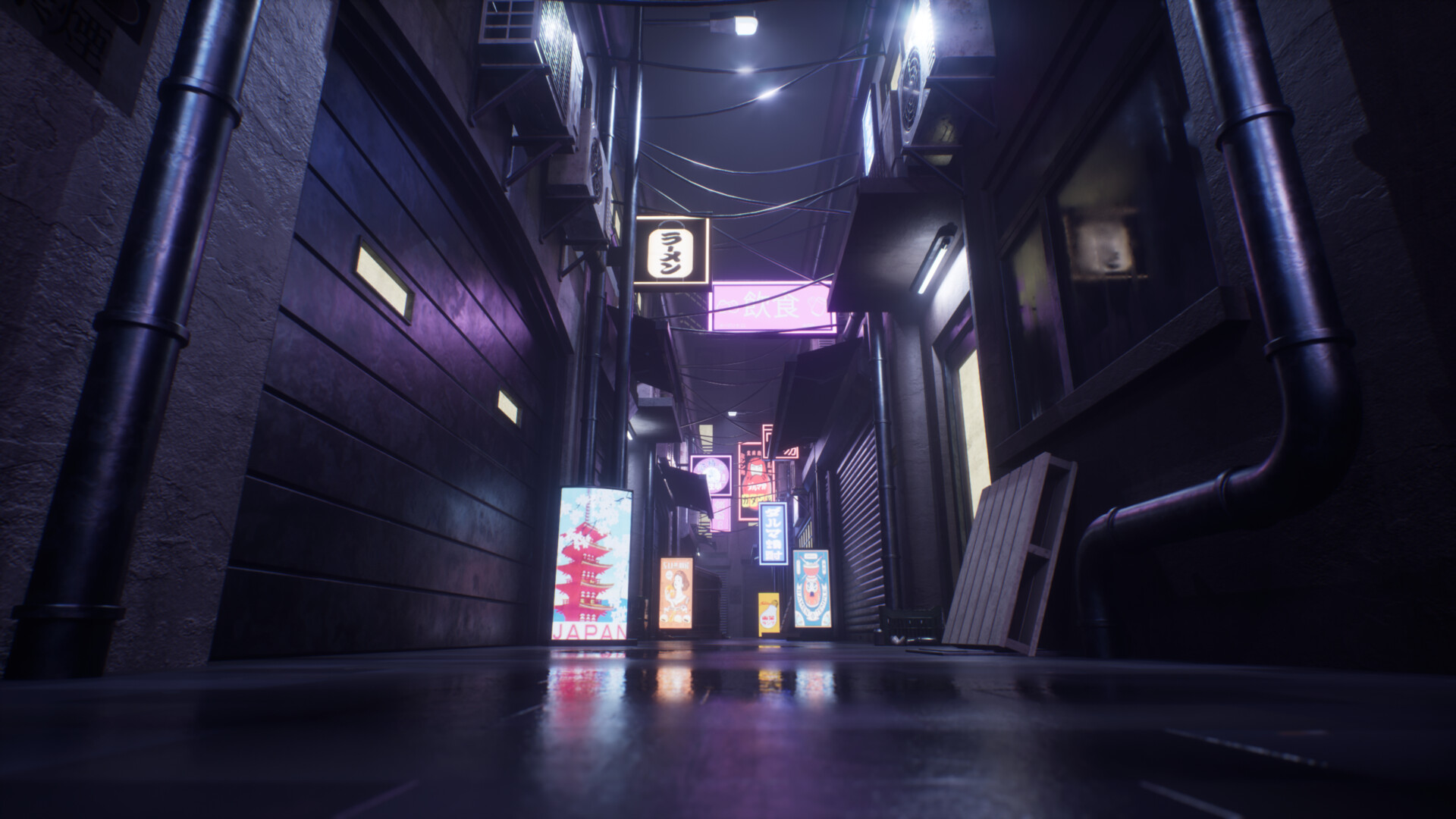 ArtStation - Cyberpunk Alleyway